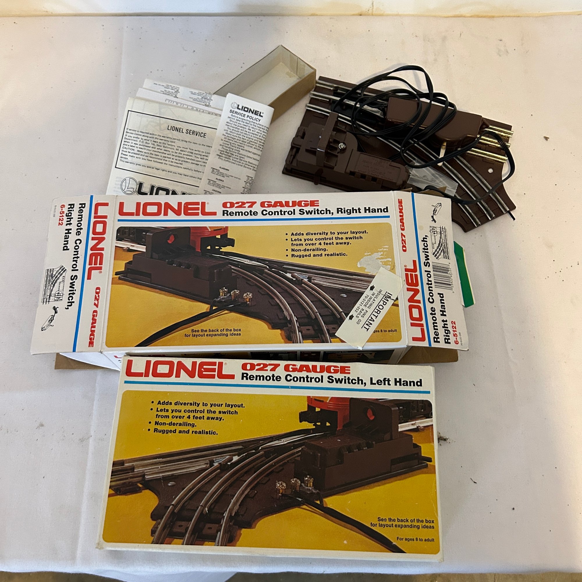 Pair Of LIONEL Remote Control Switches In Box, Right Hand & Left Hand ...