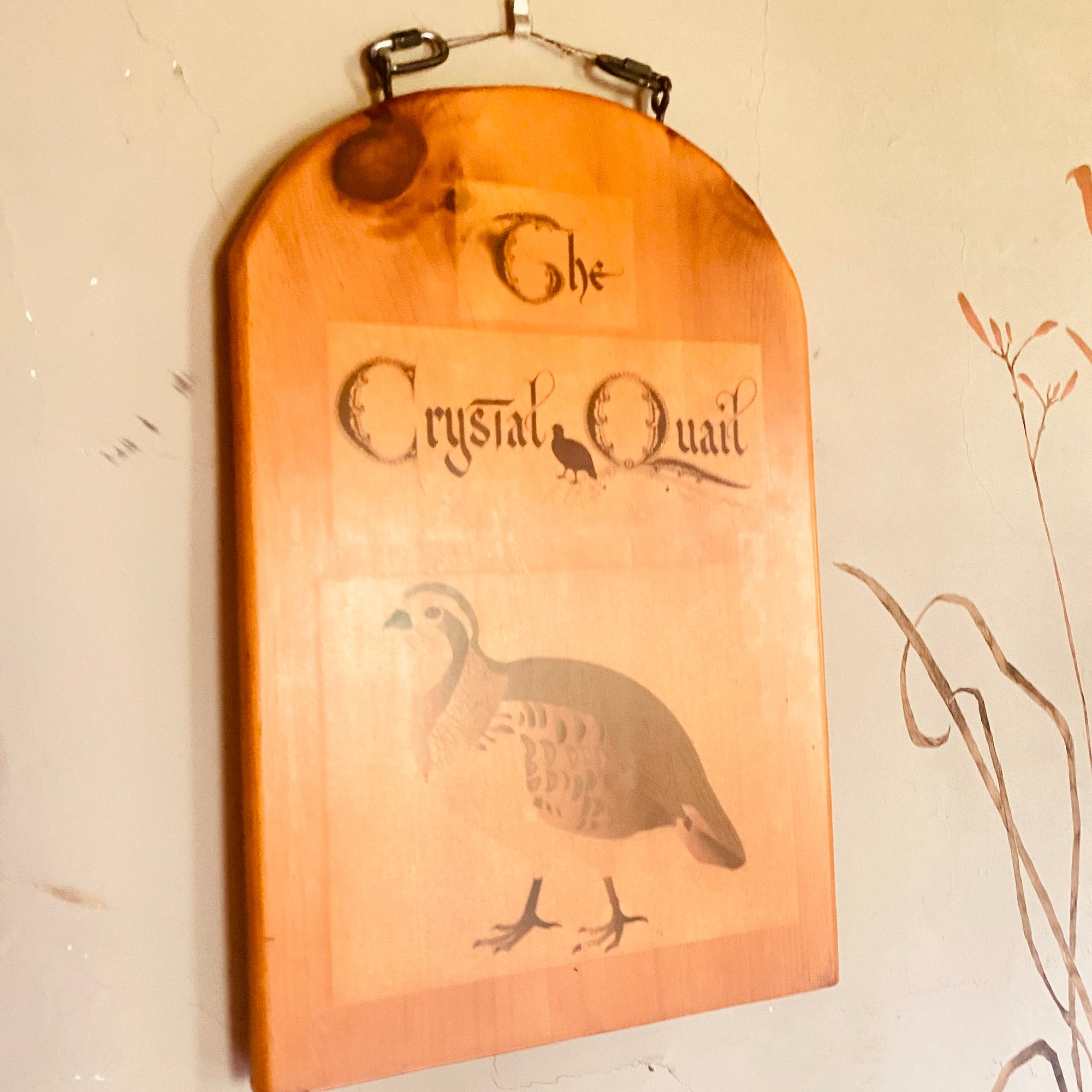 Charming, Double Sided Wood Sign "The Crystal Quail" (DR) #63969 ...