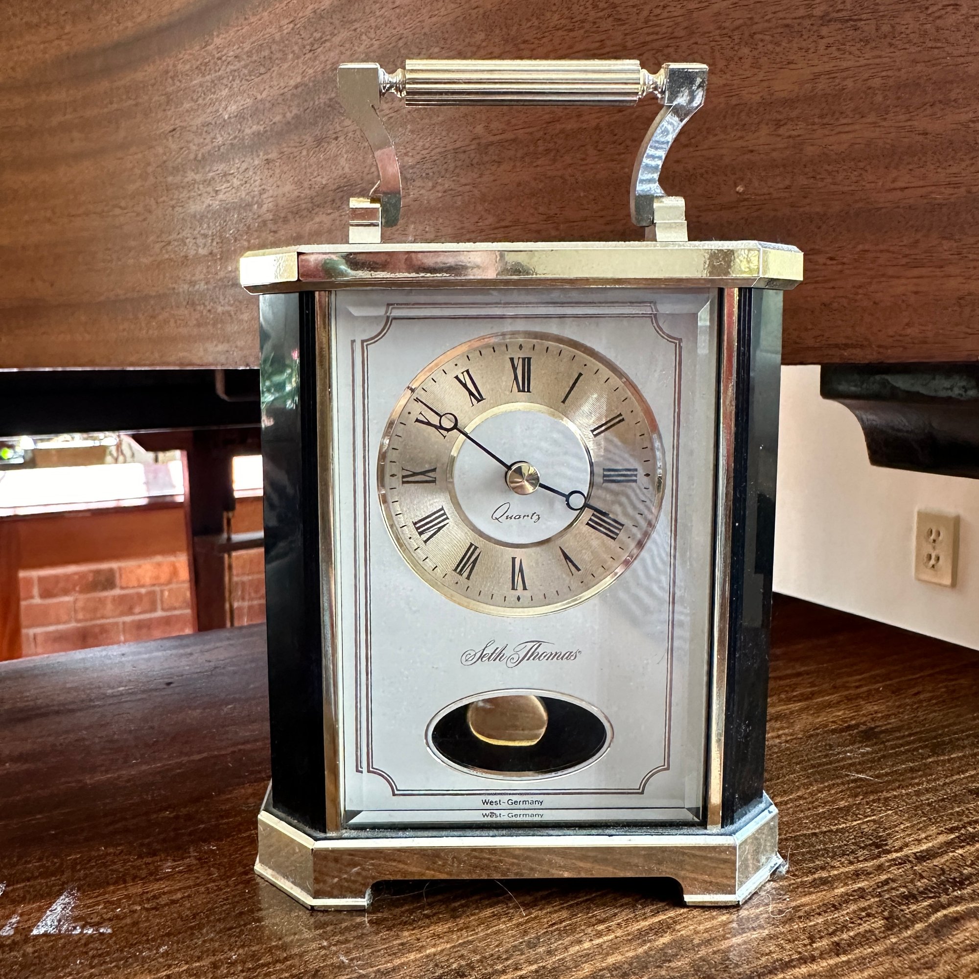 Seth Thomas Quartz Carriage Clock (LR) #69340 | Auctionninja.com