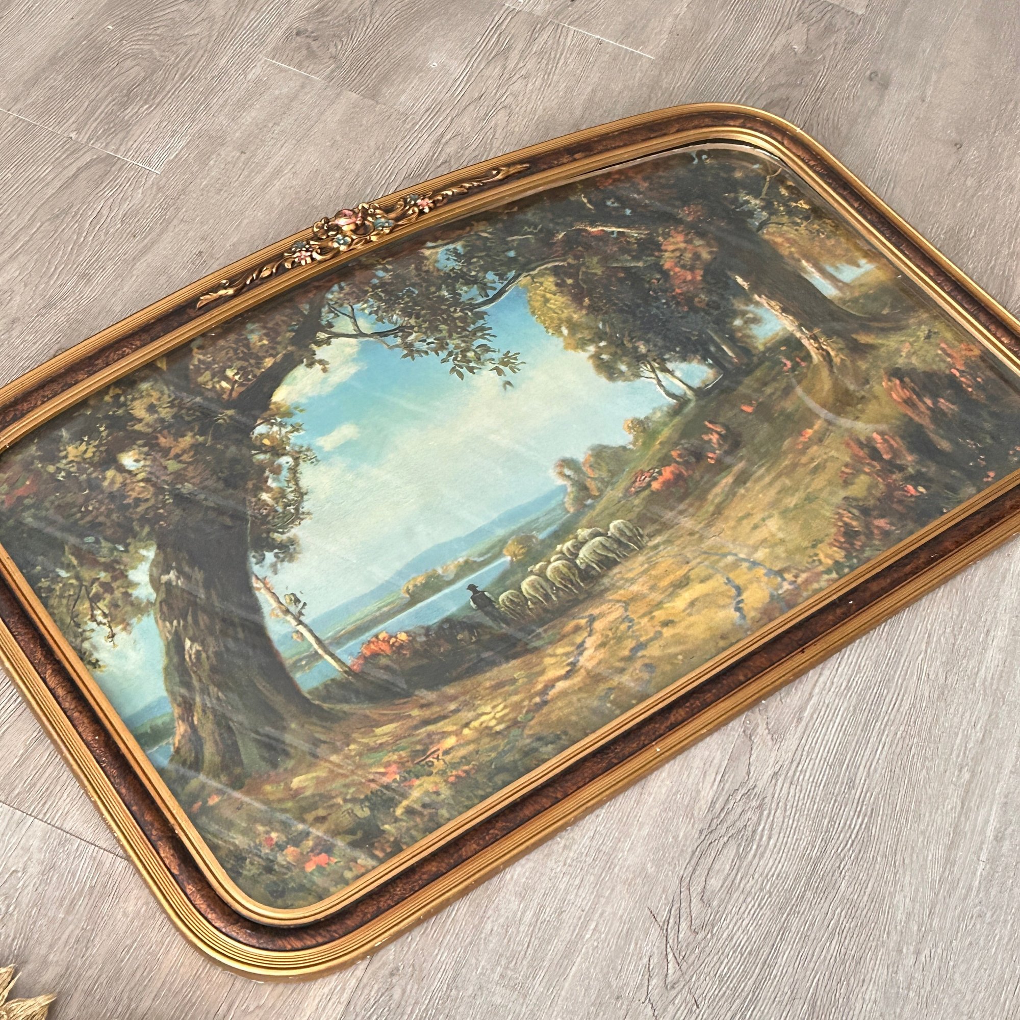 Gorgeous Vintage Framed Landscape Print "Indian Summer" By R. Atkinson ...