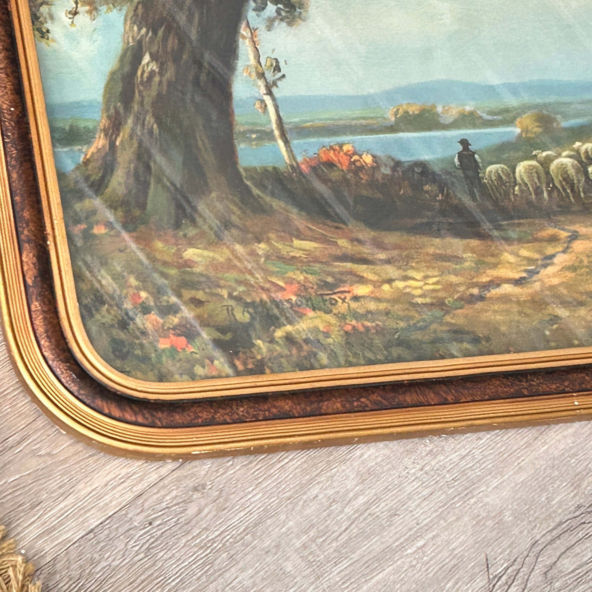 Gorgeous Vintage Framed Landscape Print "Indian Summer" By R. Atkinson ...