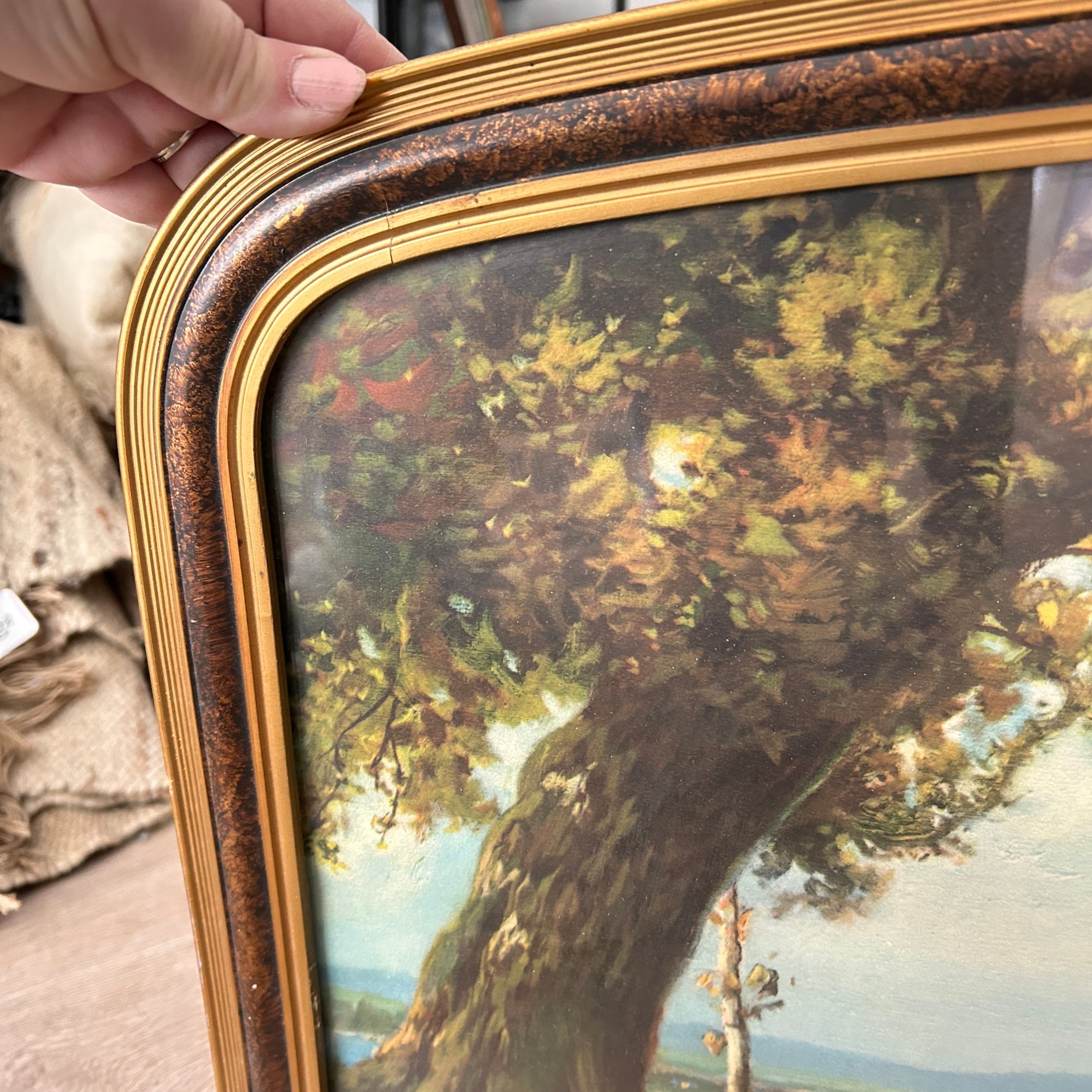 Gorgeous Vintage Framed Landscape Print "Indian Summer" By R. Atkinson ...
