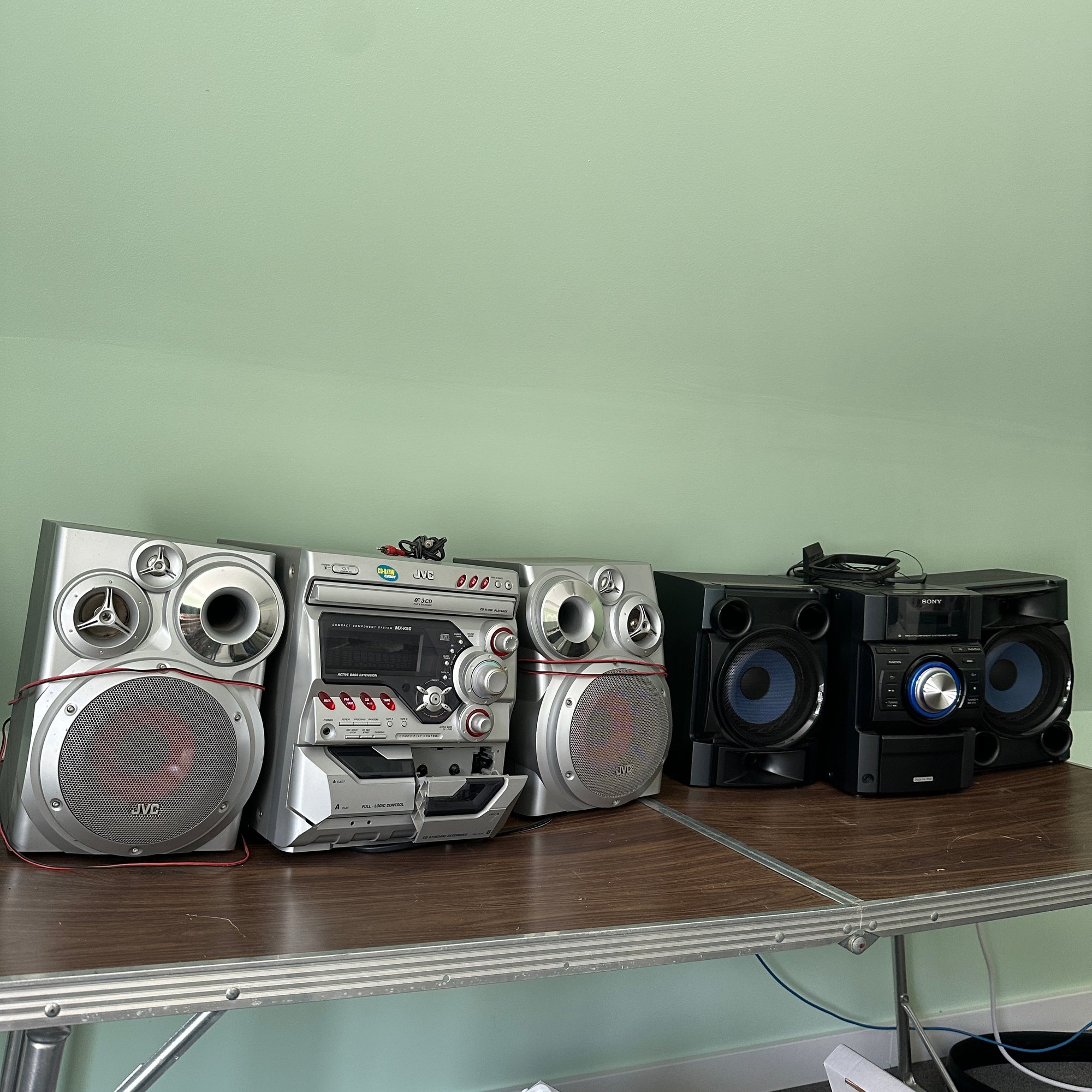 Pair Of Stereos With Speakers - SONY & JVC (Office - UP) #62084 ...