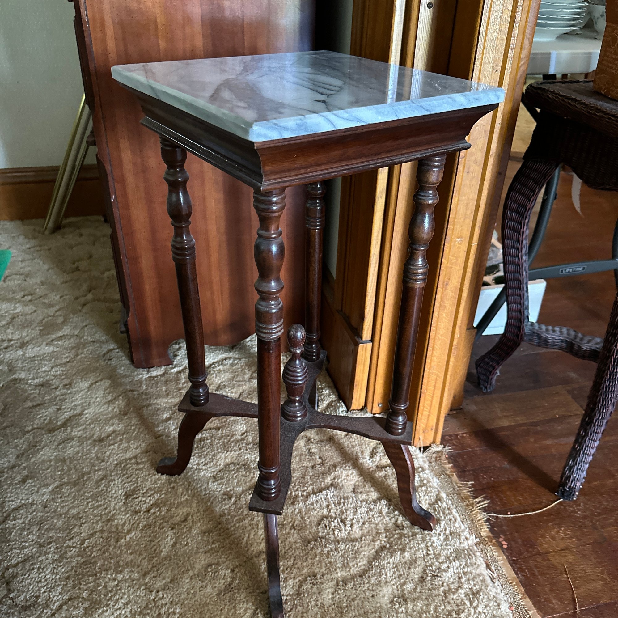 Beautiful Vintage/Antique Marble Topped Table (MB) #65576 ...