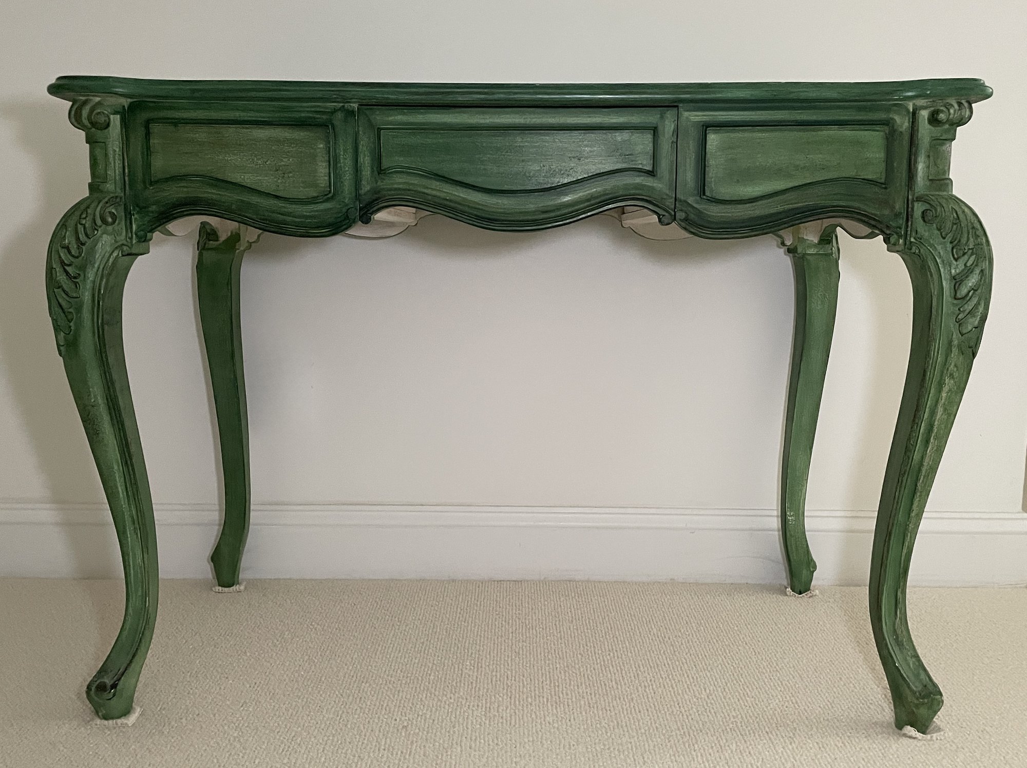 FRENCH PROVINCIAL HAND PAINTED CONSOLE TABLE #14726 | Auctionninja.com
