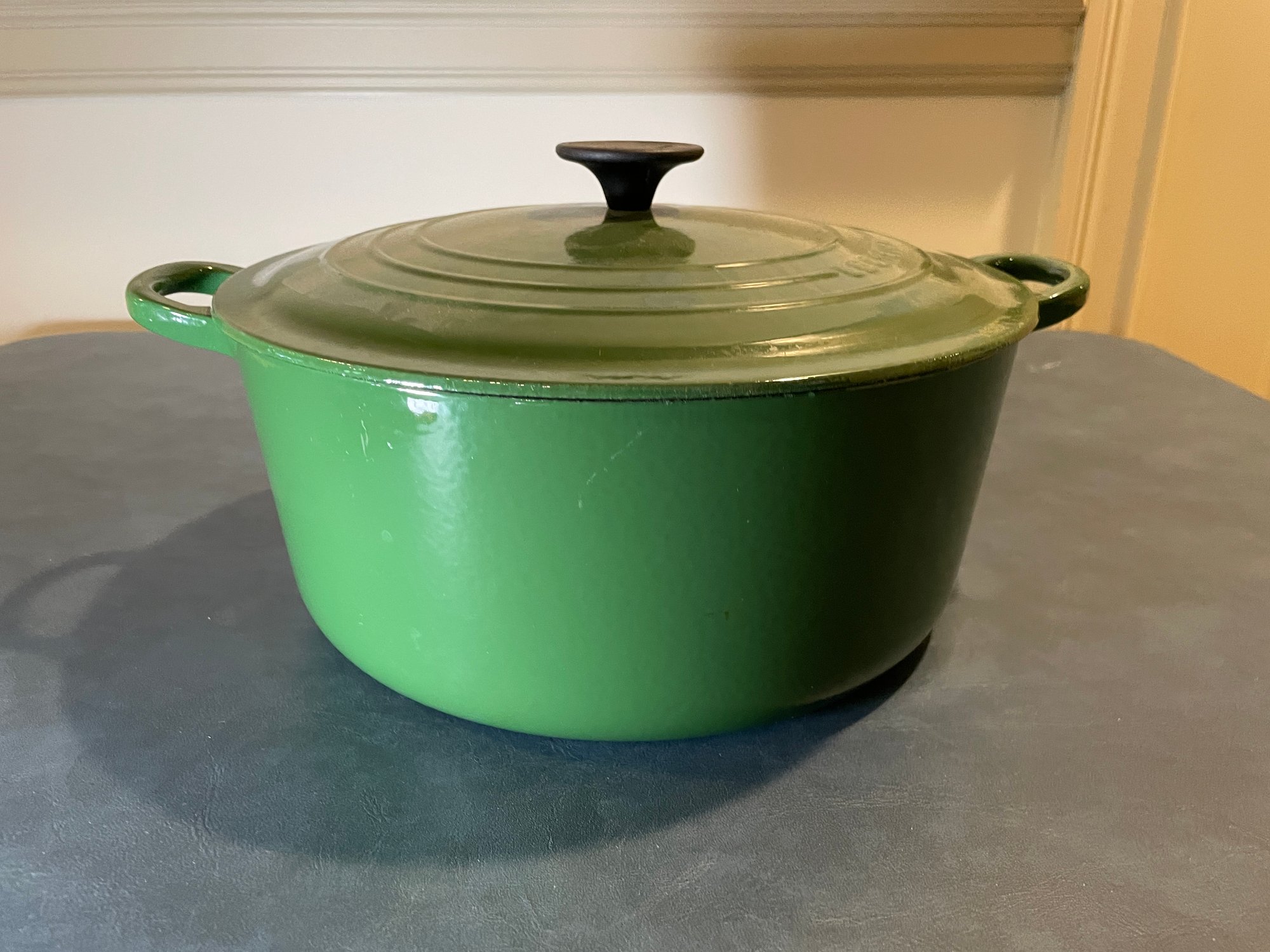 LE CREUSET No 28 SIGNATURE TEAL ENAMELED CAST IRON DUTCH OVEN #15486 ...