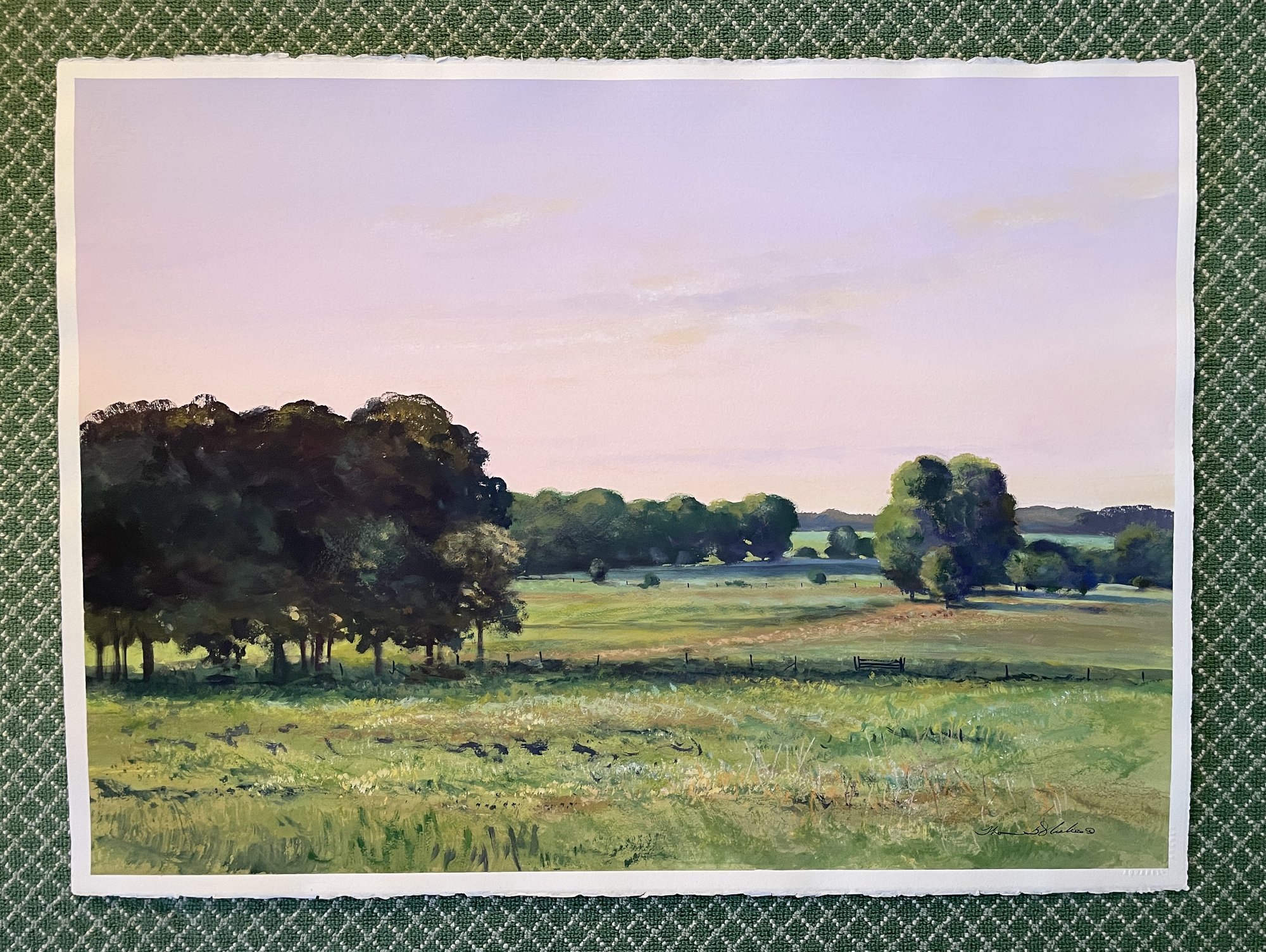 SIGNED "MORNING LIGHT-MID JUNE" GOUACHE PAINTING BY THOMAS G. MCNICKLE ...