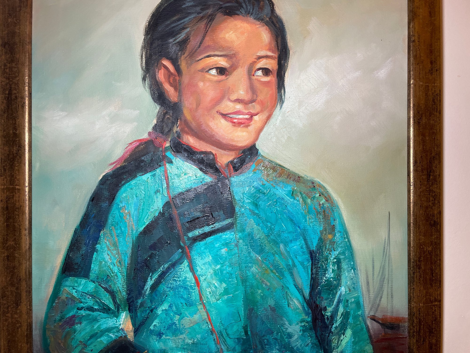 Oil Painting On Canvas By The Chinese Artist Wai Ming (Lo Hing Kwok ...
