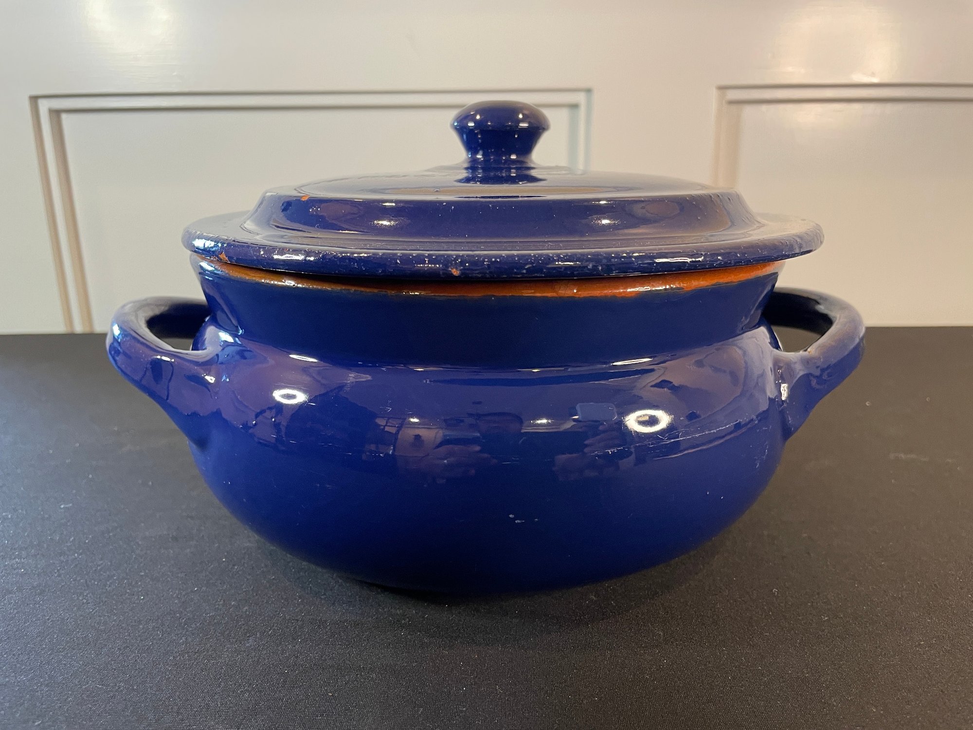 VINTAGE COBALT BLUE CERAMIC BAKEWARE #16669 | Auctionninja.com