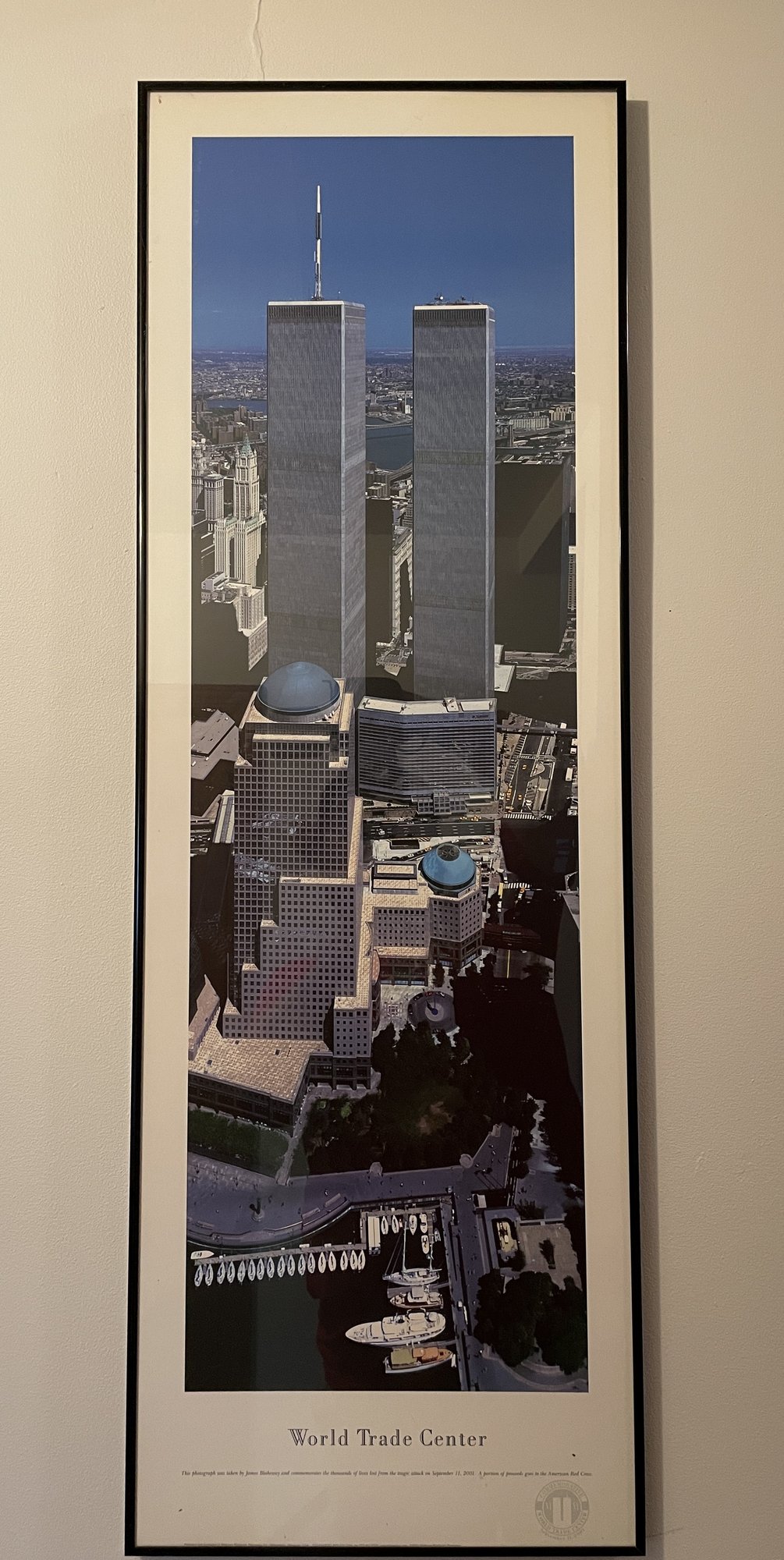 FRAMED 9/11 COMMEMORATIVE WORLD TRADE CENTER POSTER #11557 ...