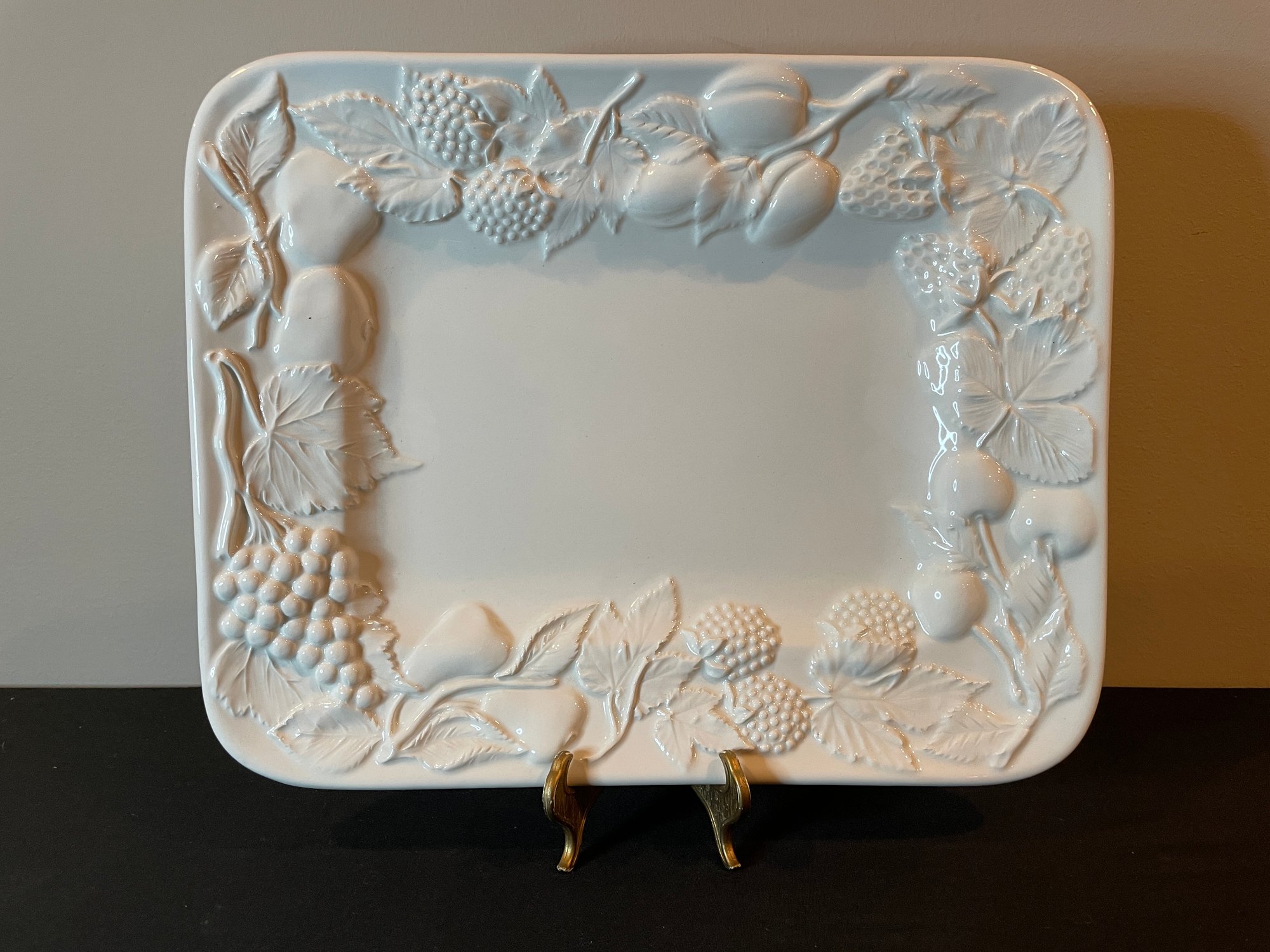NEUWIRTH CERAMIC SERVING PLATTER WITH GRAPEVINES MADE IN ITALY #12958 ...
