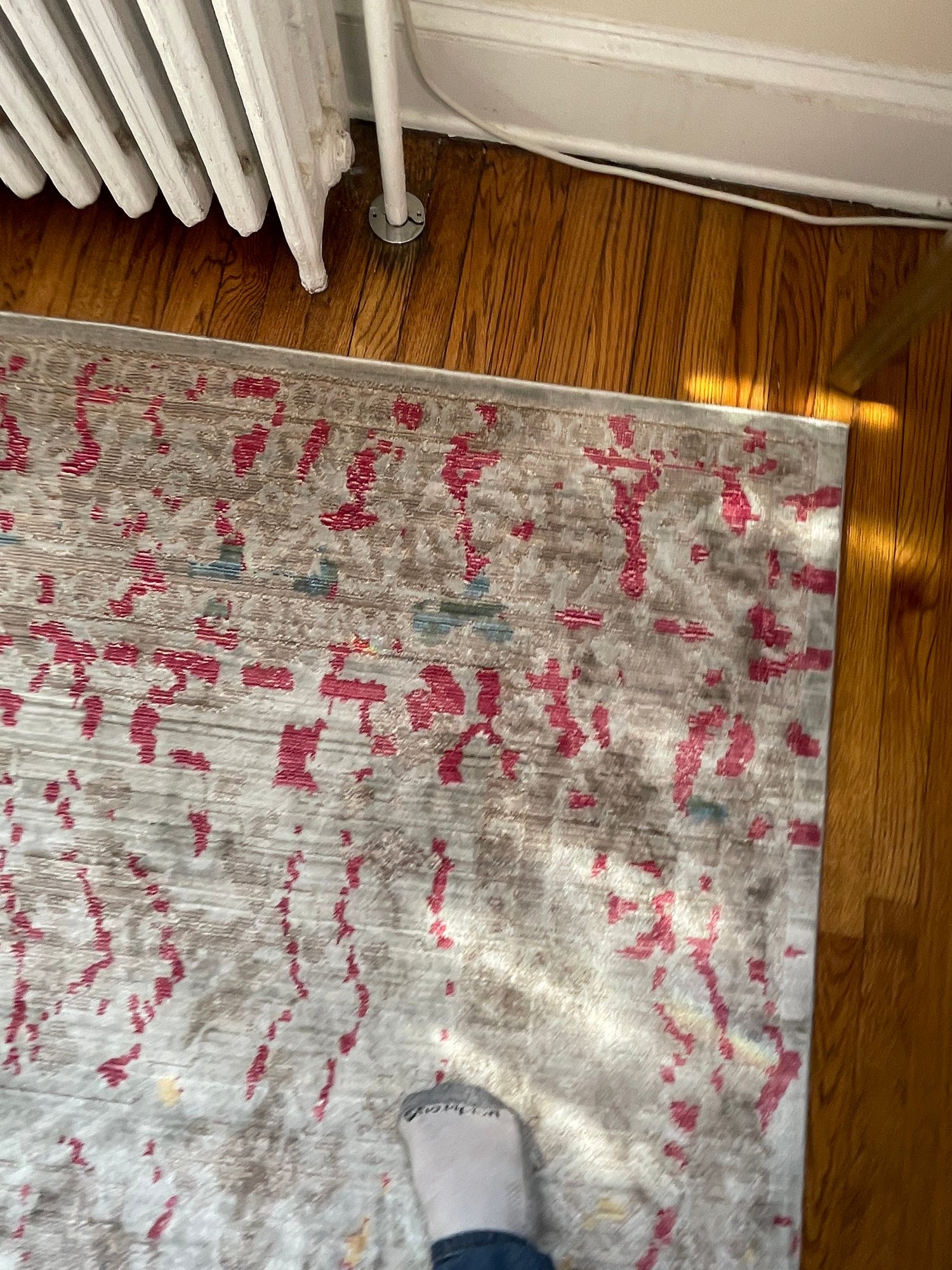Unique Loom Aqua Silk Collection Area Rug #19838 | Auctionninja.com