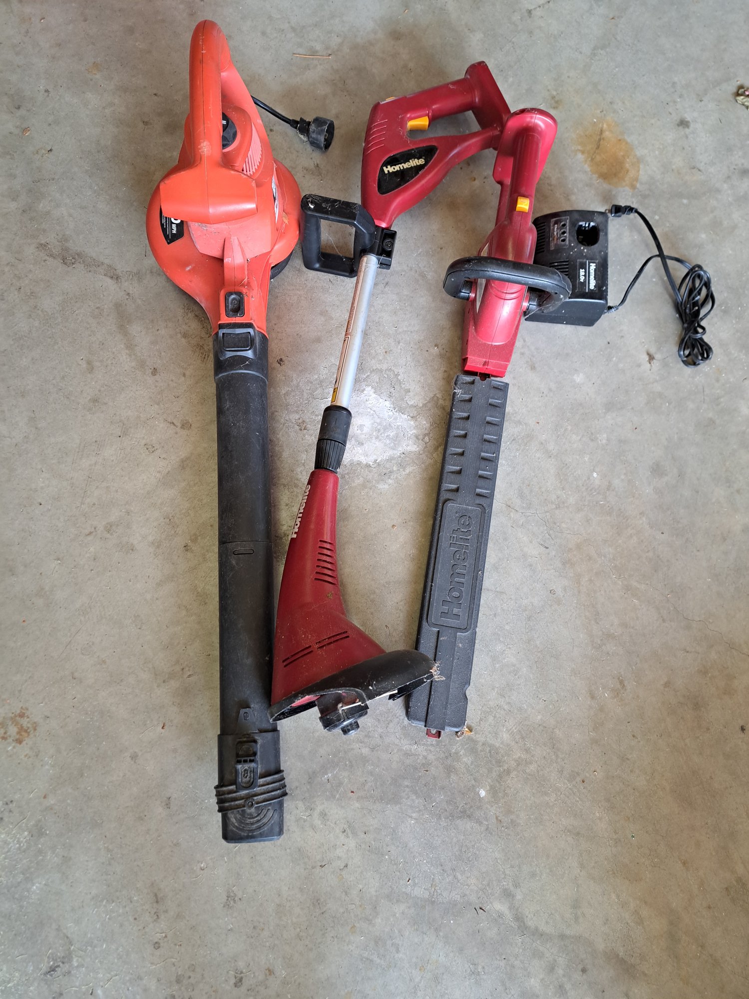 Rm.0. Black And Decker Electric Leaf Blower, Homelite Weedwacker ...