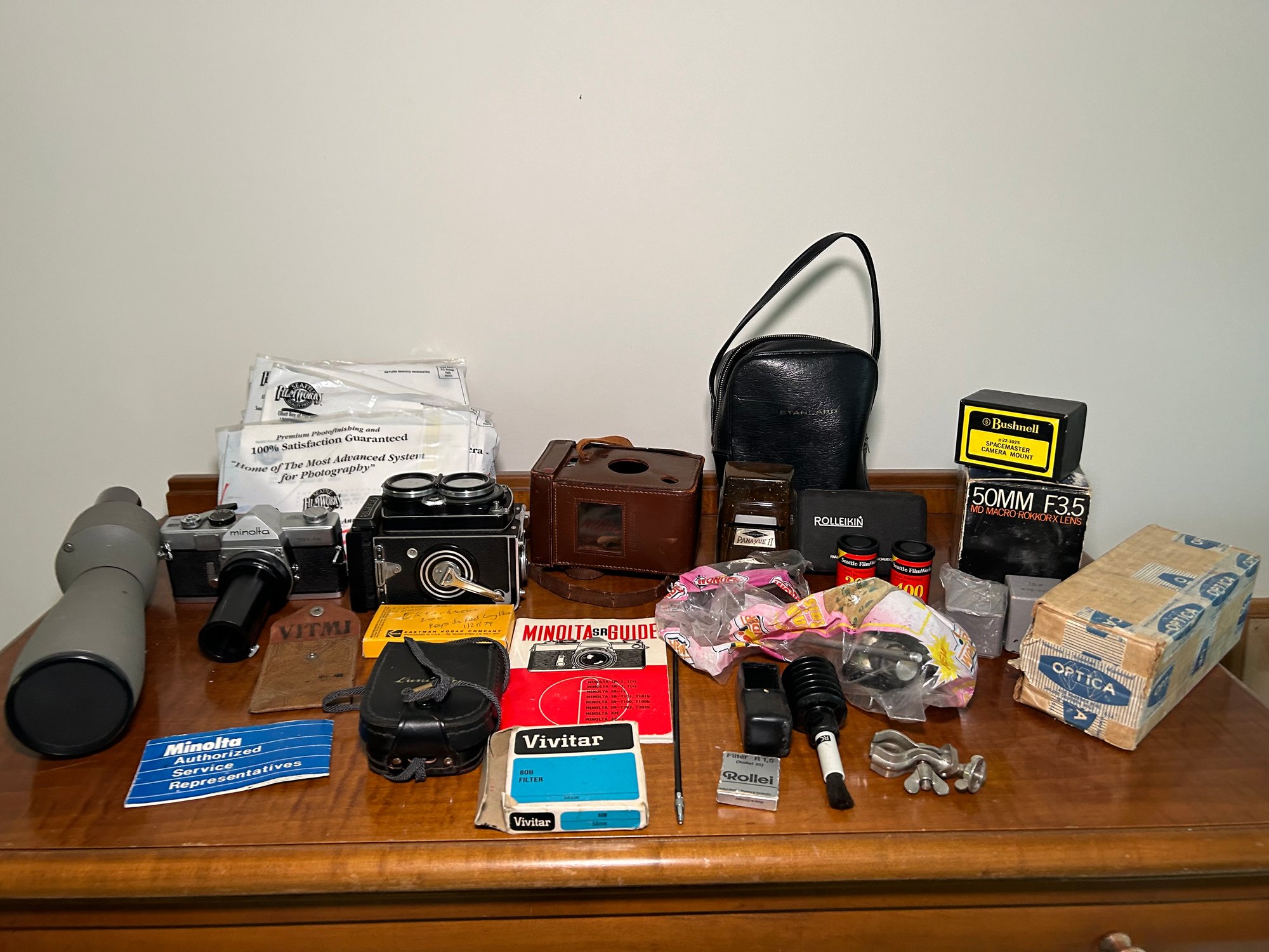 R11 Vintage Camera Lot To Include A Rolleiflex, Molta, Lots Of Film ...