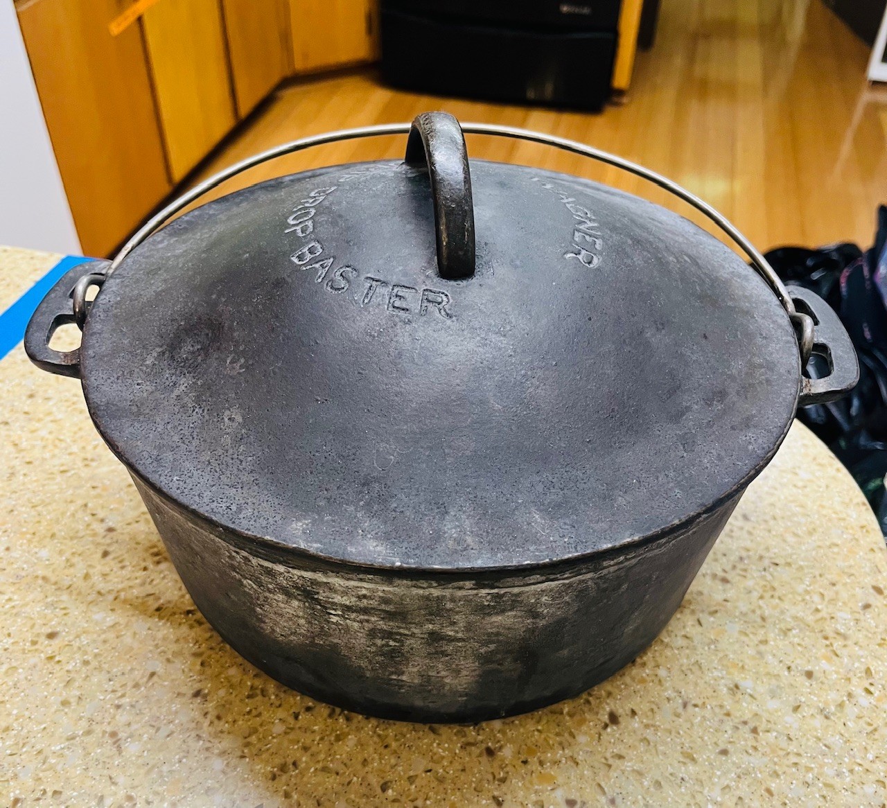 R2 Wagner Ware Sidney O #8 Cast Iron Drip Drop Round Roaster W/ Trivet ...