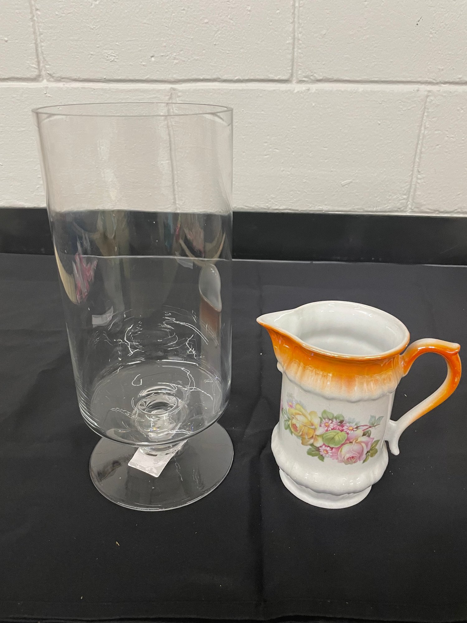 R4 Vintage Bavaria Pitcher, Tall Footed Glass Vase #43647 ...