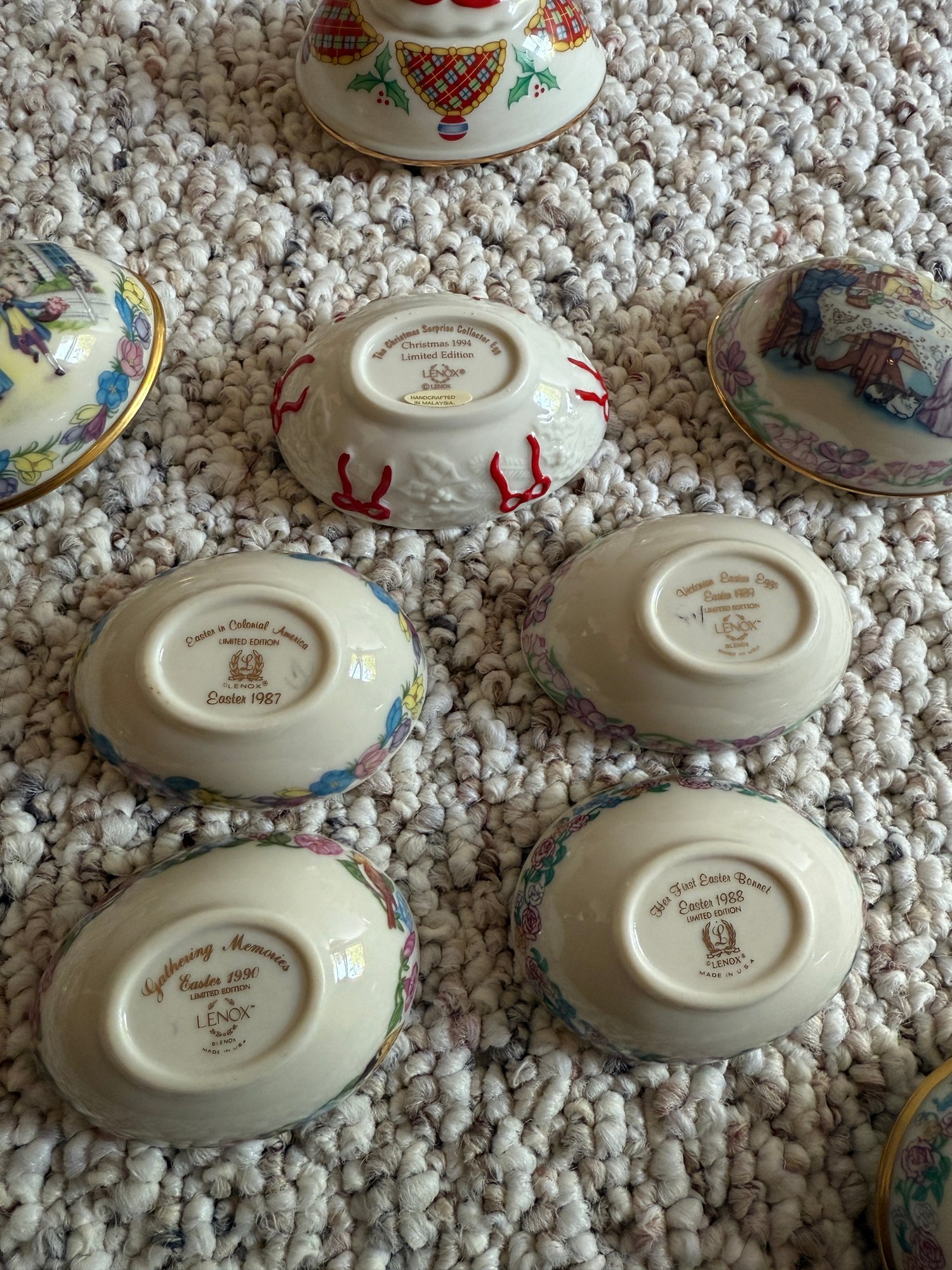 R3 Collection Of Limited Edition Five Lenox Egg Trinket Boxes #52063 ...