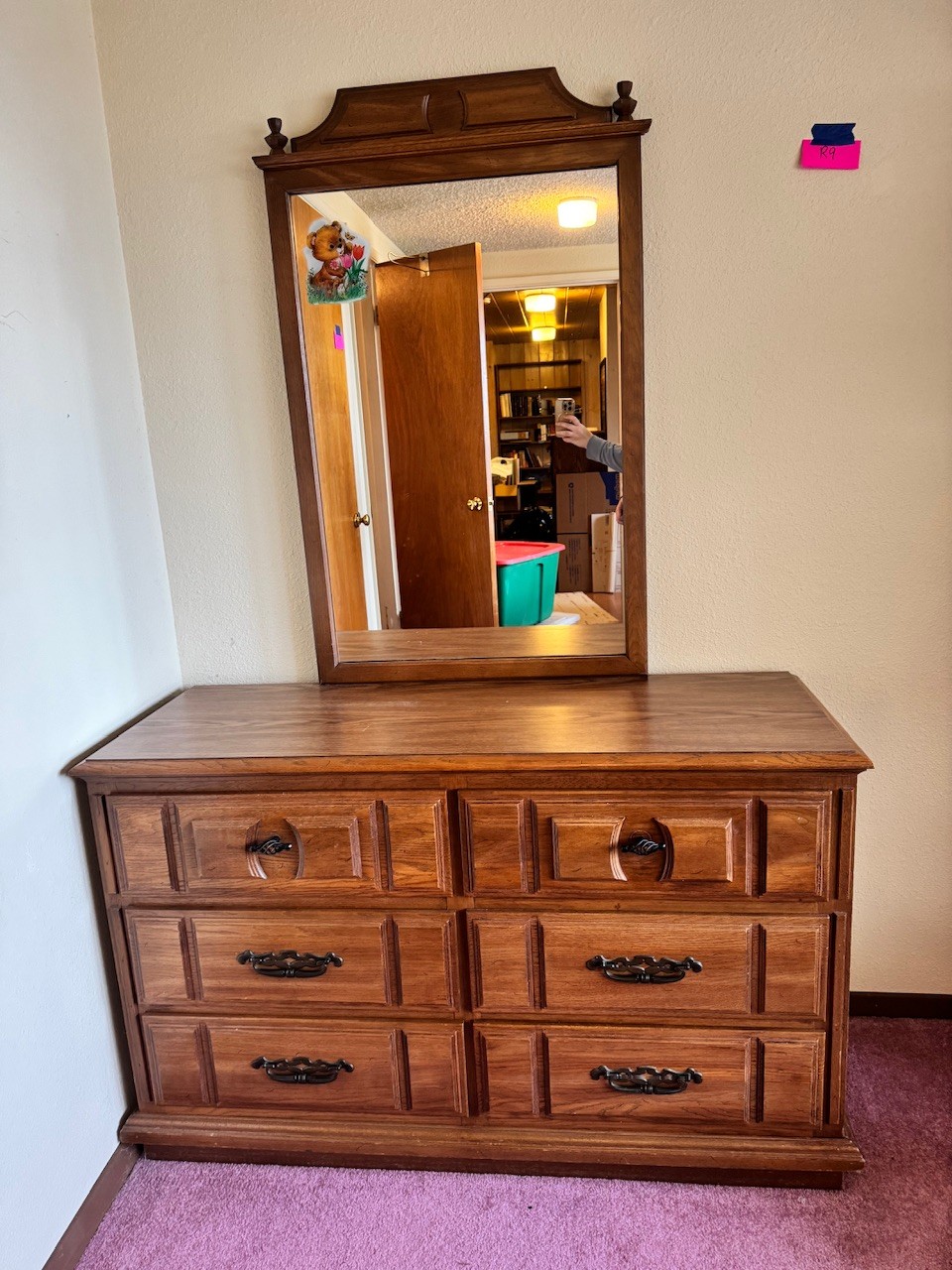 R9 Stanley 6 Drawer Dresser With Attached Mirror #60780 | Auctionninja.com