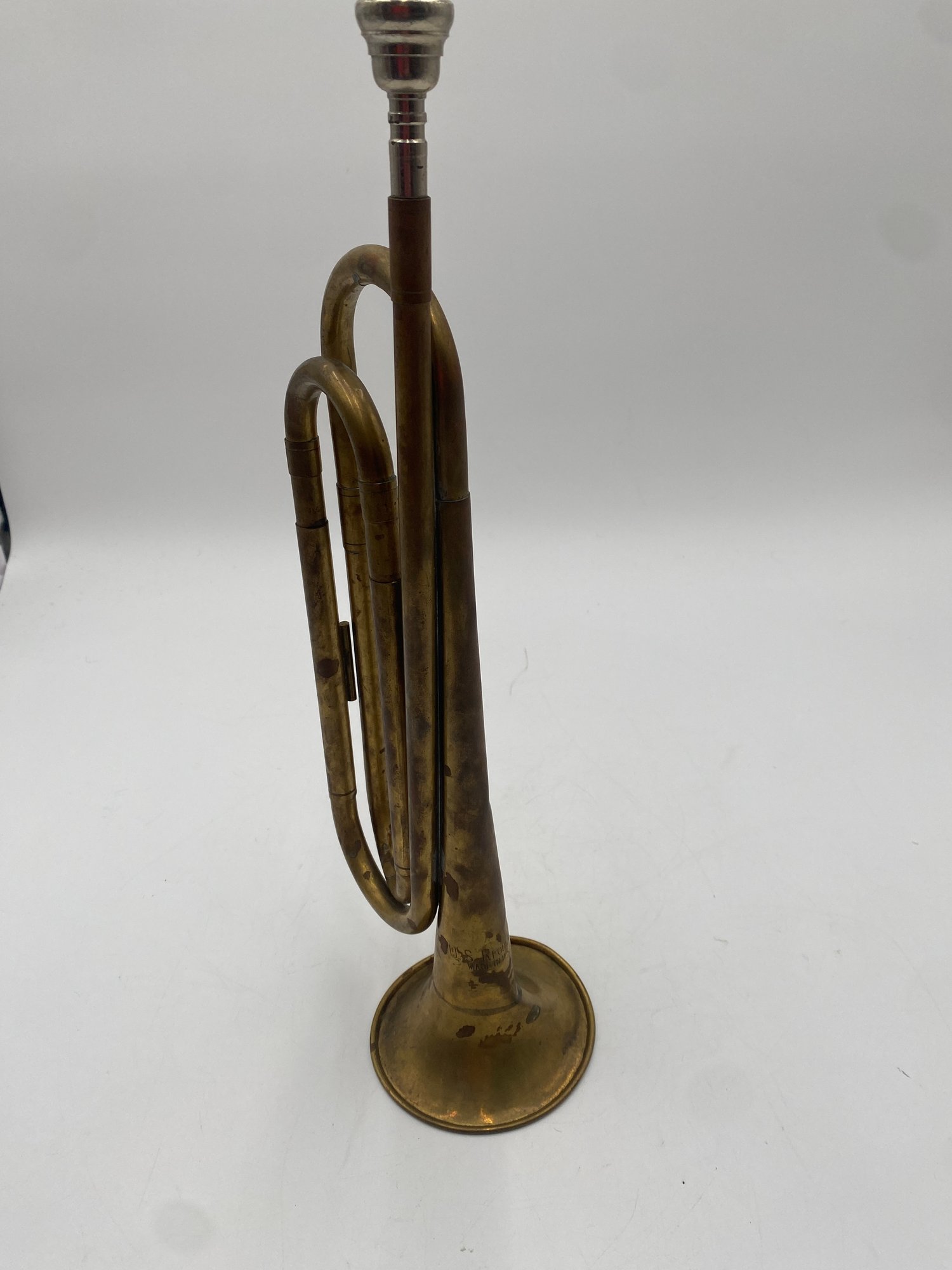 R1 US Regulation Brass Military Bugle, Made In US. Bell Is Dented ...