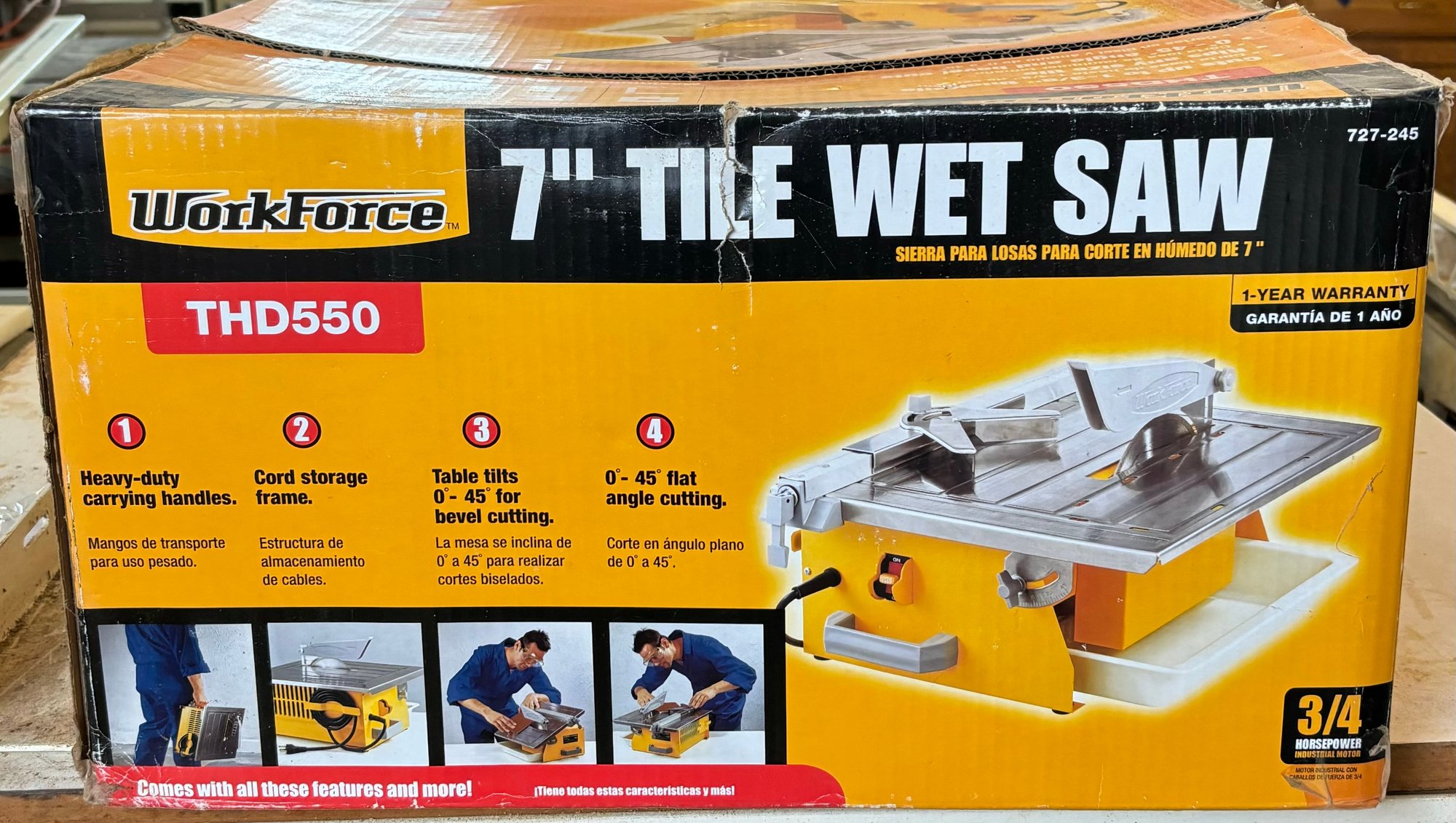 S1 WorkForce Tile Wet Saw THD550 #39319 | Auctionninja.com