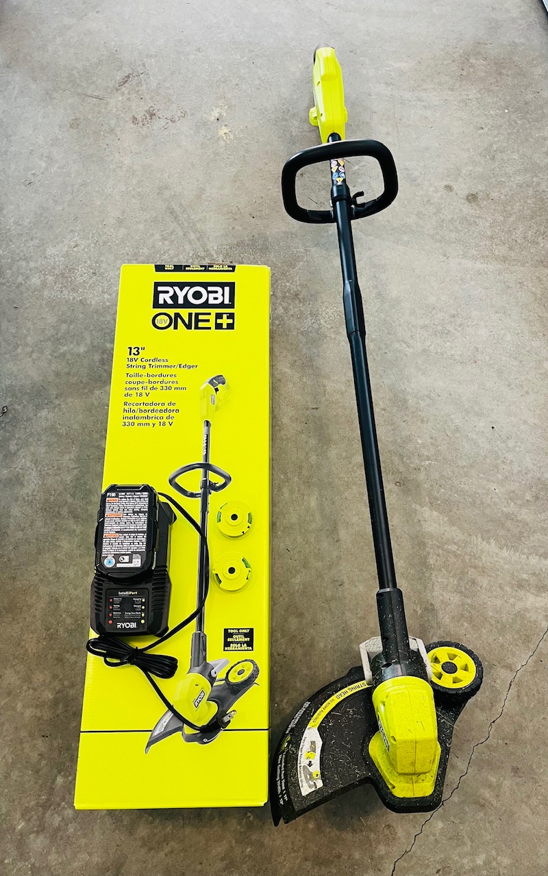 R0 Ryobi 13in 18V Cordless String Trimmer/Edger With Battery And ...