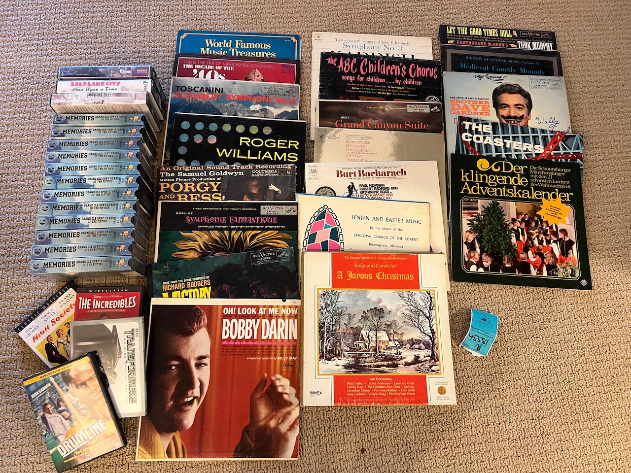 R11 Mix Lot Of LPs DVDs And VHS Tapes. DVDs And CDs Added After Initial ...