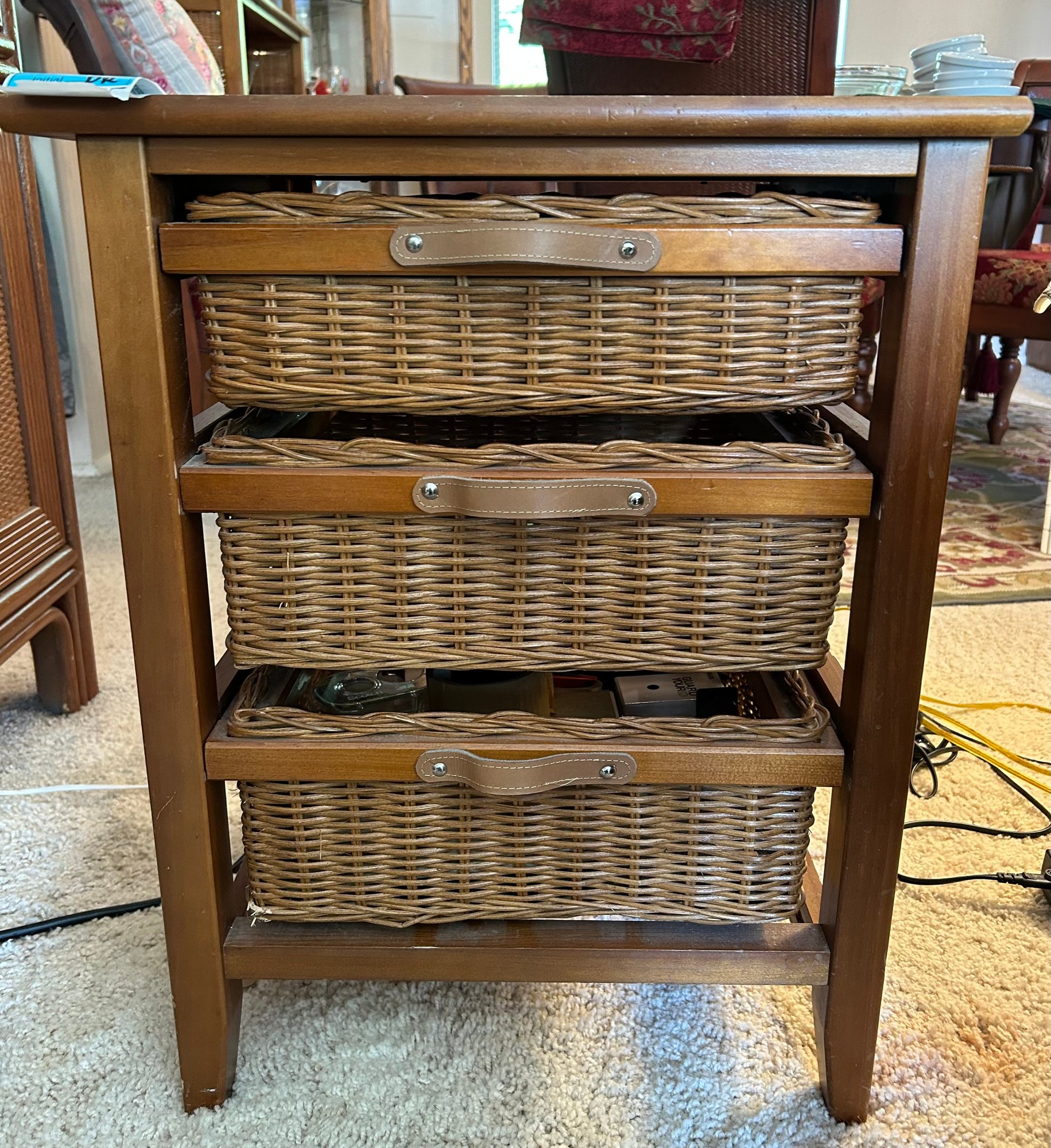 Rm3 Side Table With Three Basket Drawers And Contents #20522 ...