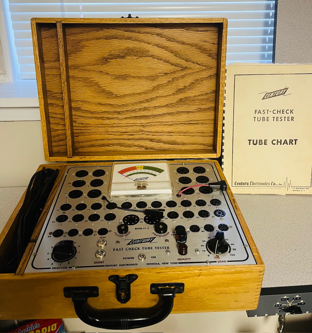 R13 Vintage Century Fast Check Tube Tester Kit Plus Tube Chart Manual ...