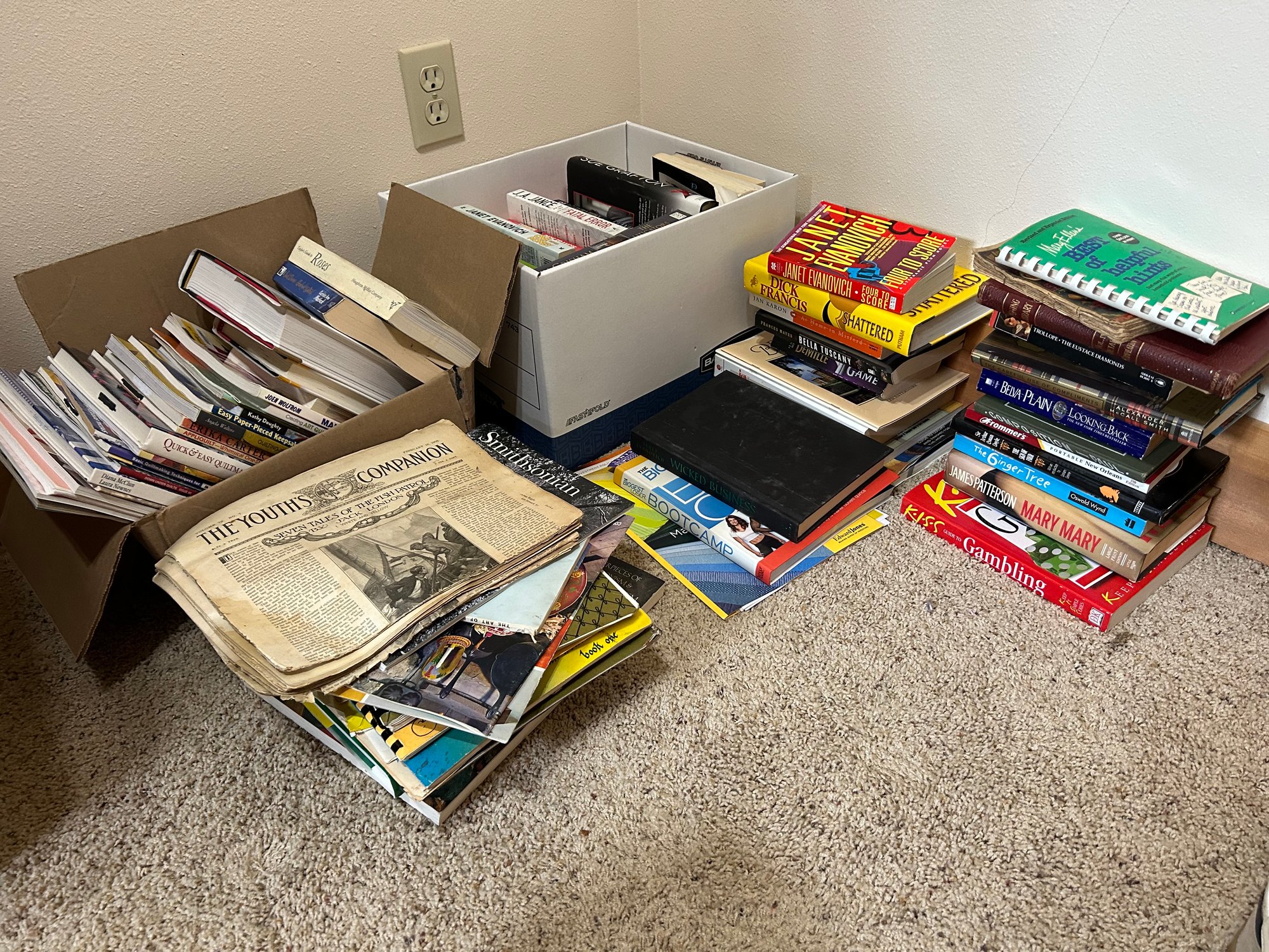 R6 Big Book Lot To Include Two Boxes Of Various Books And Magazines ...