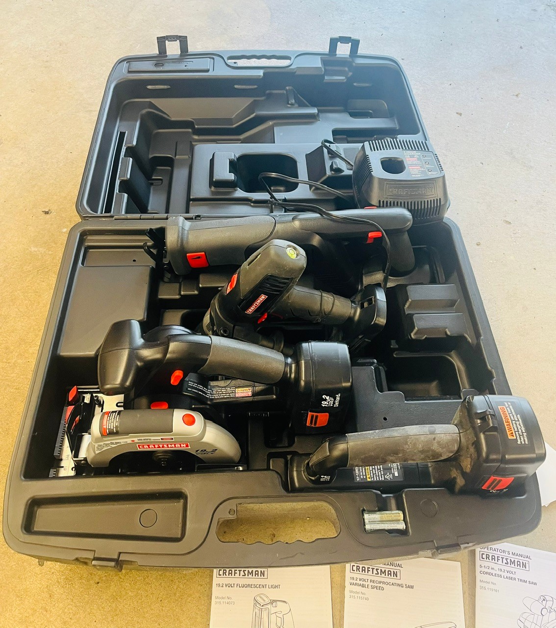 R0 Craftsman Battery Operated Kit Includes Variable Speed Cordless ...