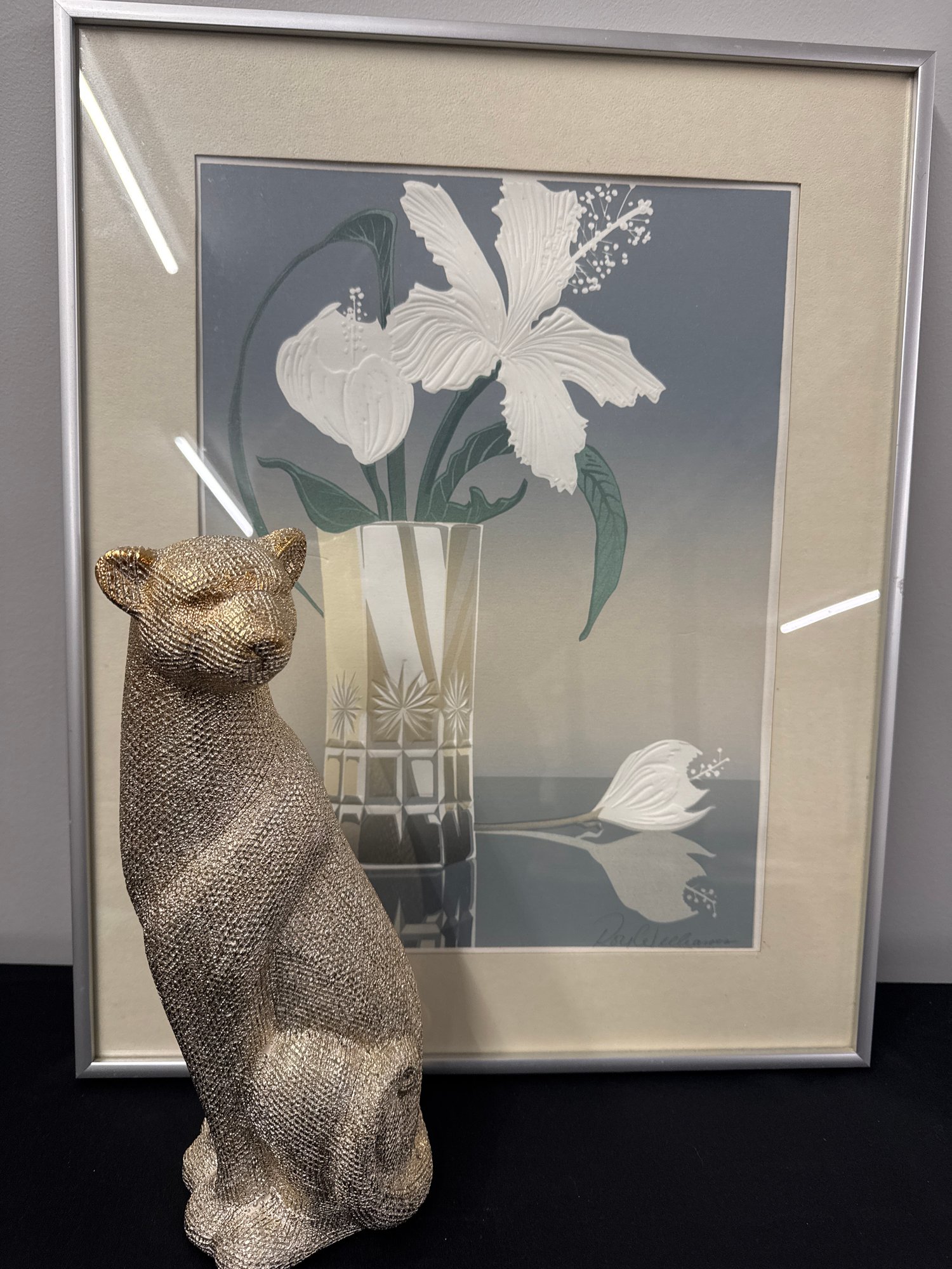 R4 Roy Williams Crystal Hibiscus Embossed Serigraph And A Gold Textured ...