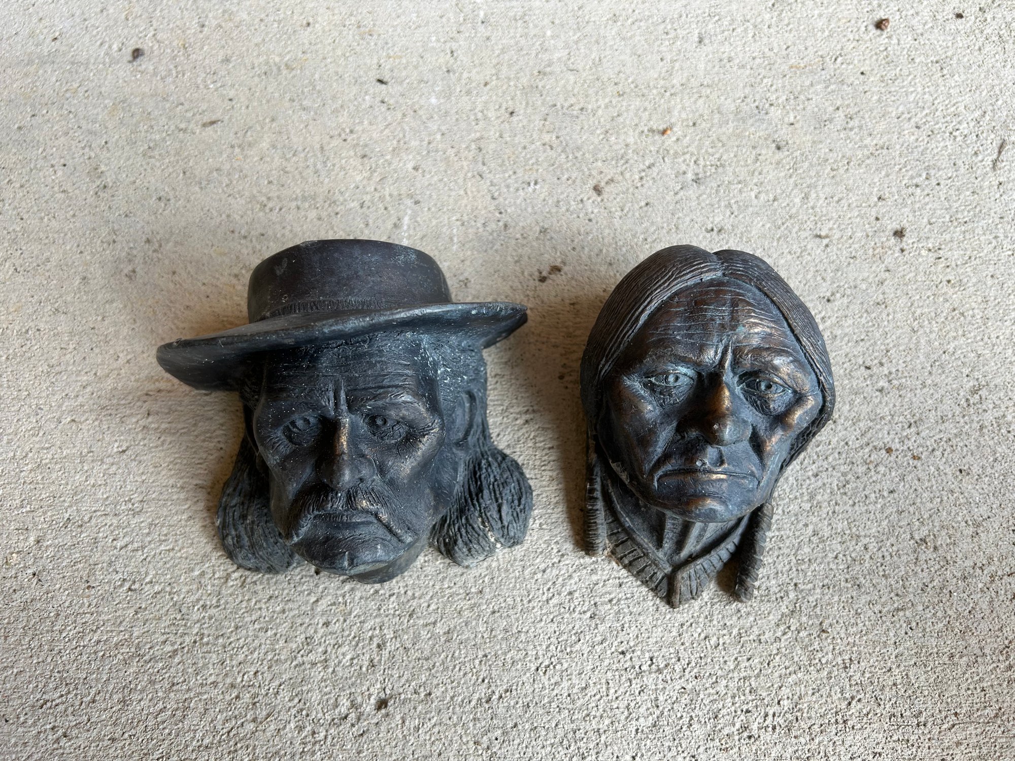 L. Lubeski Bronze Sculpture Heads Artist Proofs - Wild Bill Hickok And ...
