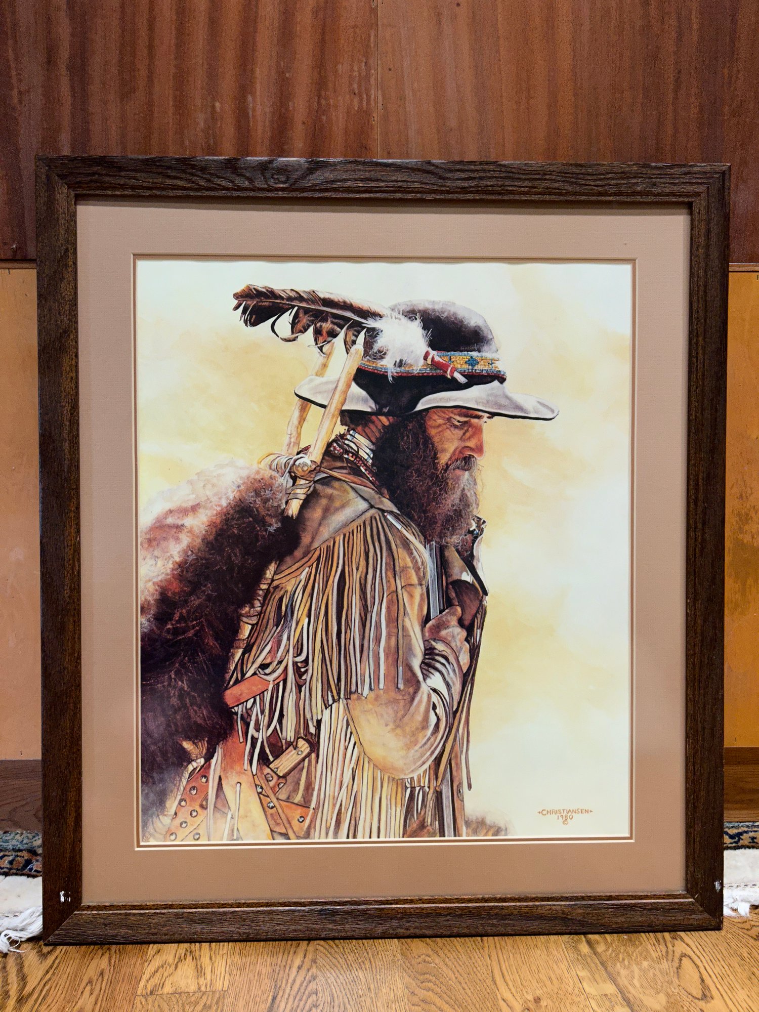 Large Mountain Man Art, Artist Christiansen #12825 | Auctionninja.com