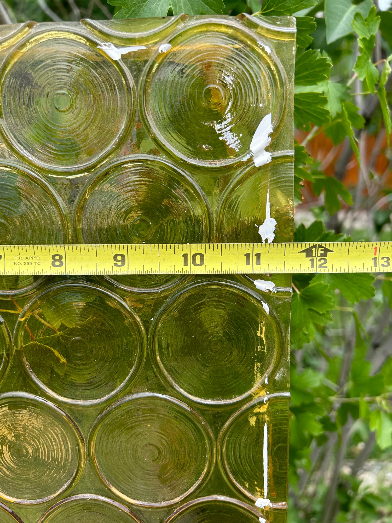 Vintage Amber Bullion Glass Window Panel (#1) #13256 | Auctionninja.com