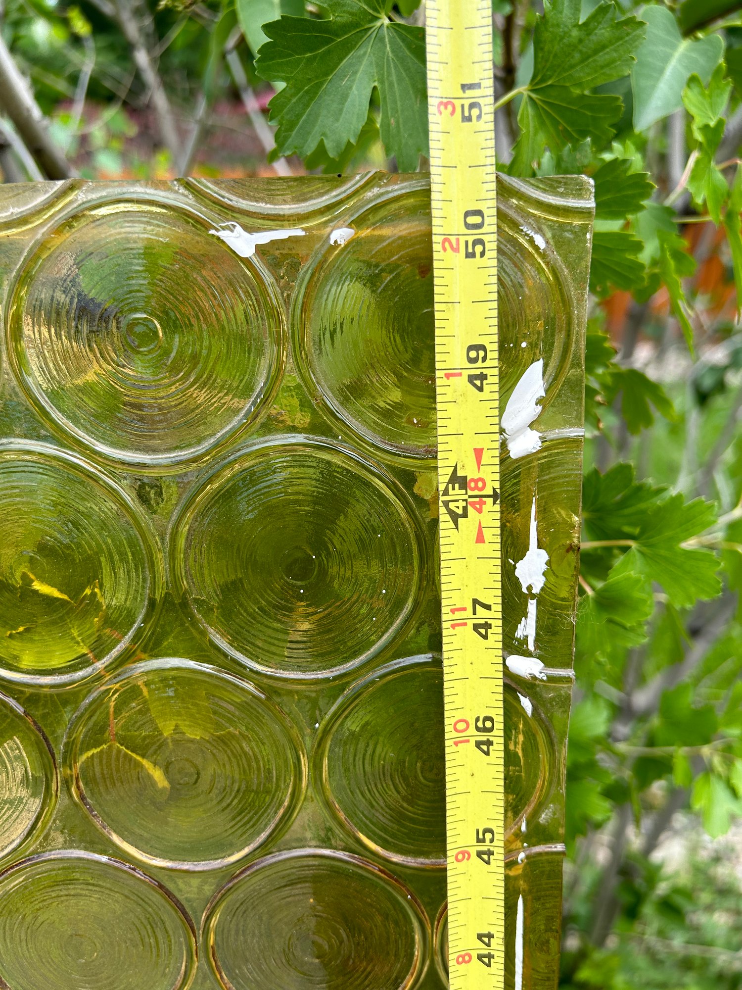 Vintage Amber Bullion Glass Window Panel (#1) #13256 | Auctionninja.com