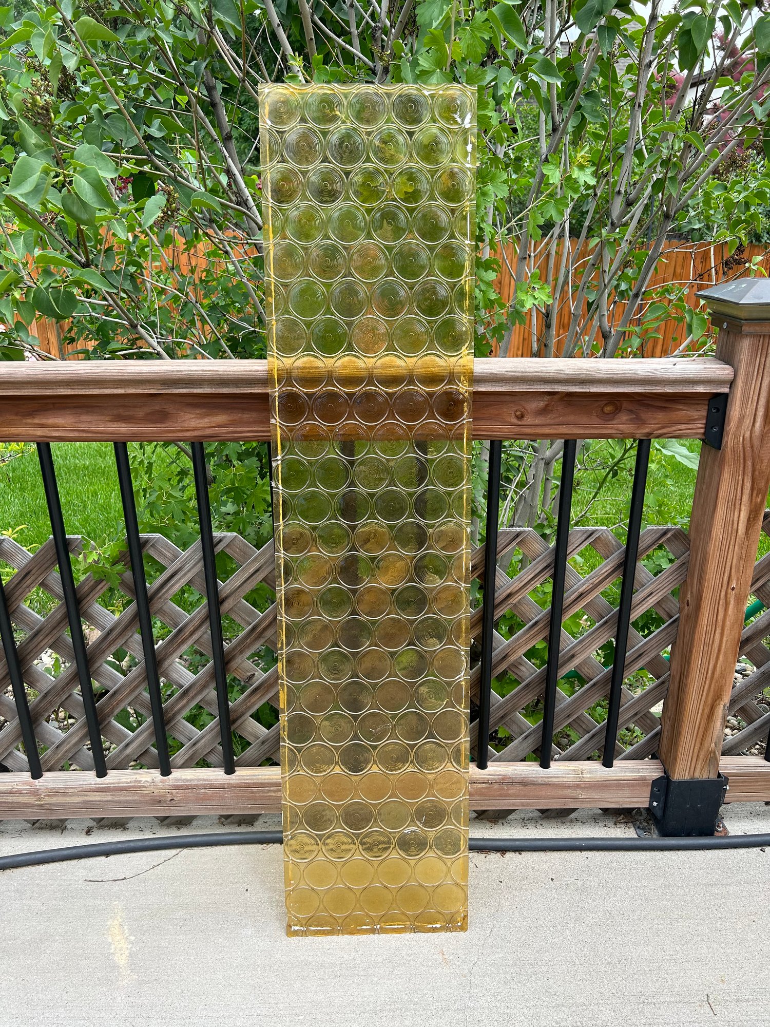 Vintage Amber Bullion Glass Window Panel (#1) #13256 | Auctionninja.com