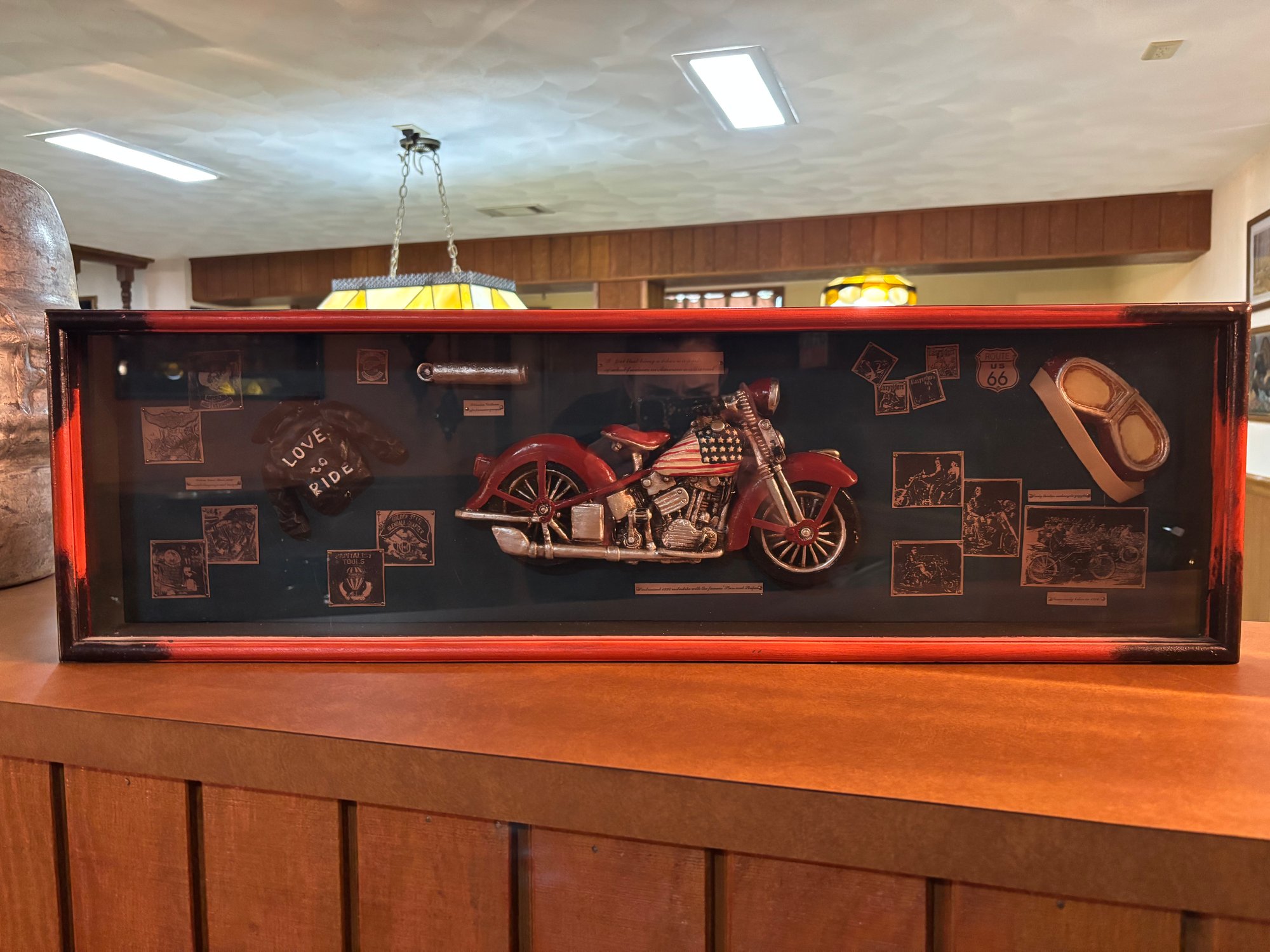 Motorcycle Themed Shadow Box - Wall Hanging Or Shelf Sitting #22636 ...
