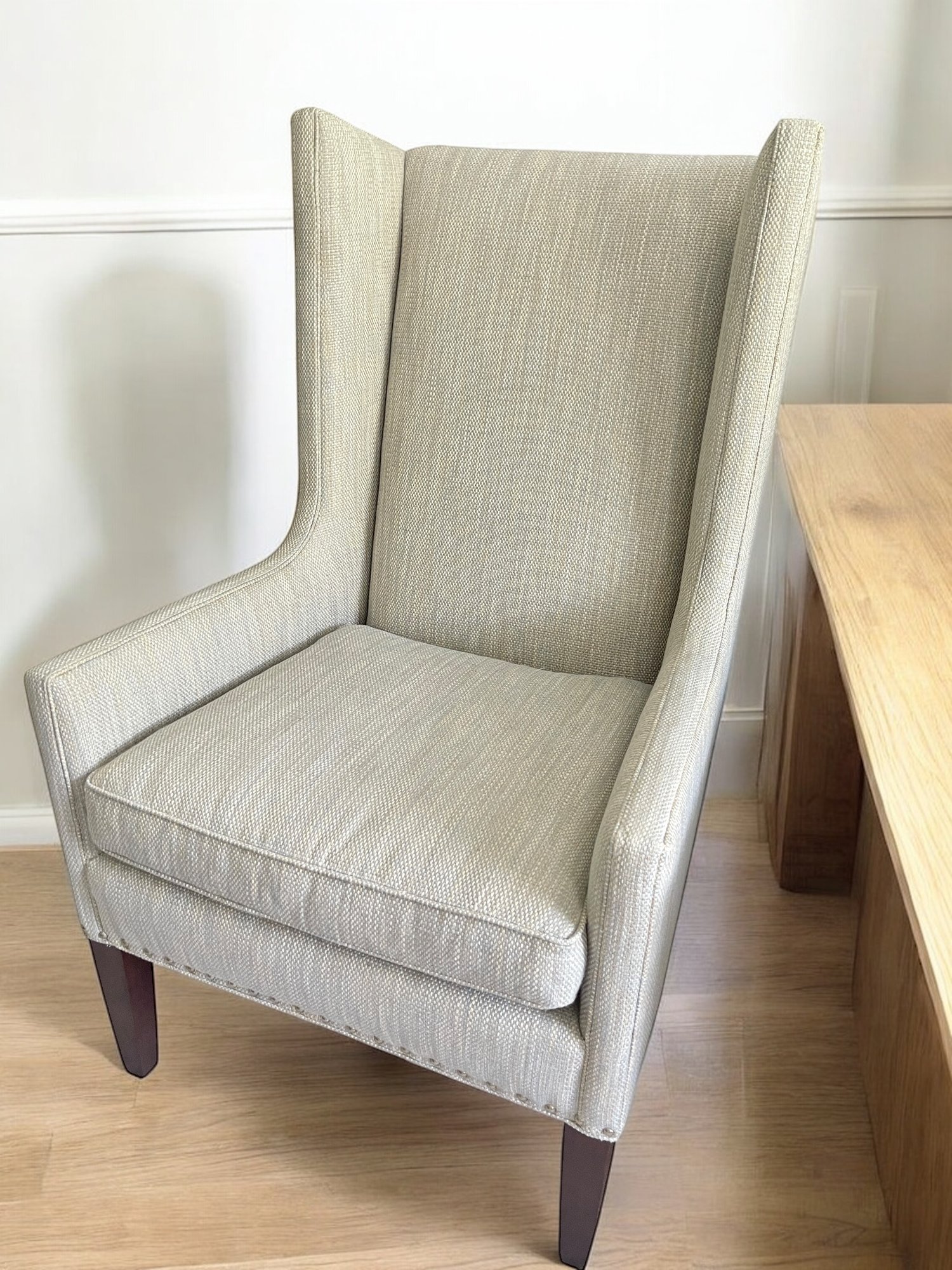 Country Willow Wing Chair #4220 | Auctionninja.com