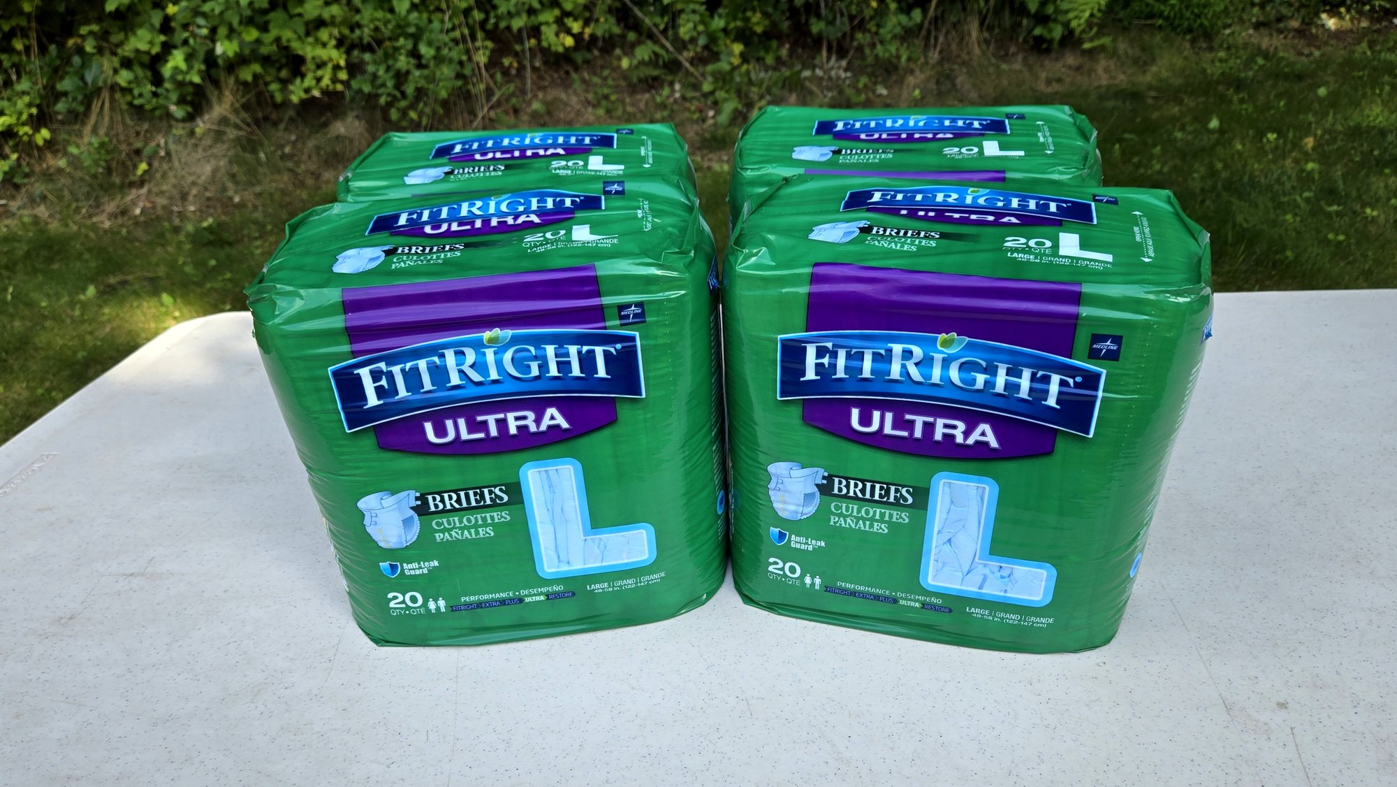 Fit Right Ultra Adult Diapers Four Packs Size Large #1687 ...