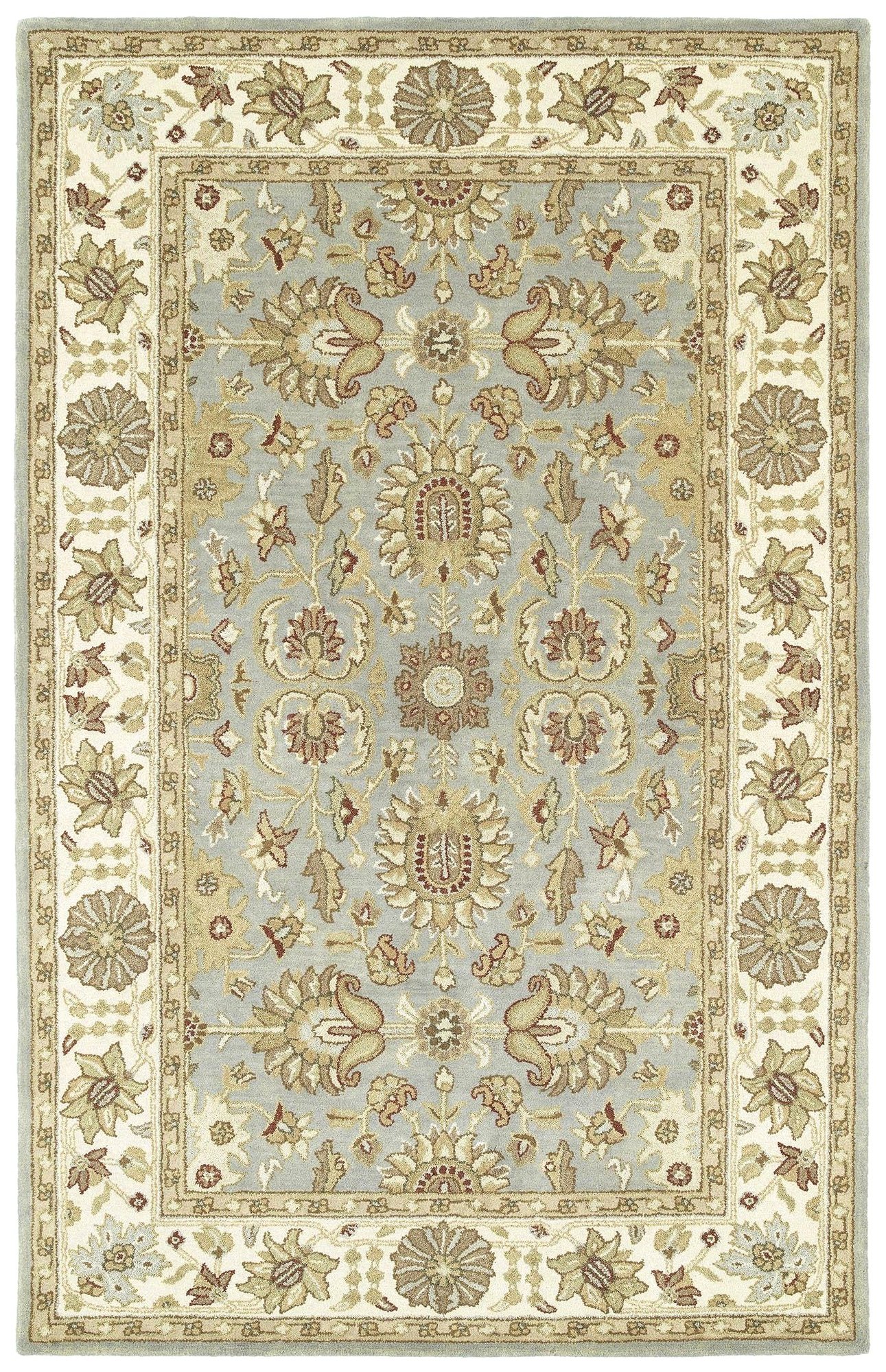 Traditional Wool Area Rug Spa Blue #1482 | Auctionninja.com