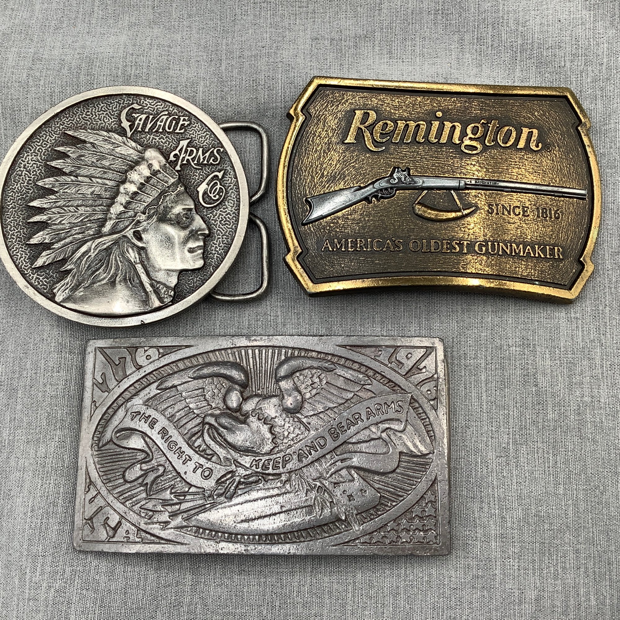 Belt Buckles: Savage Arms, Remington And Right To Bear Arms #5991 ...