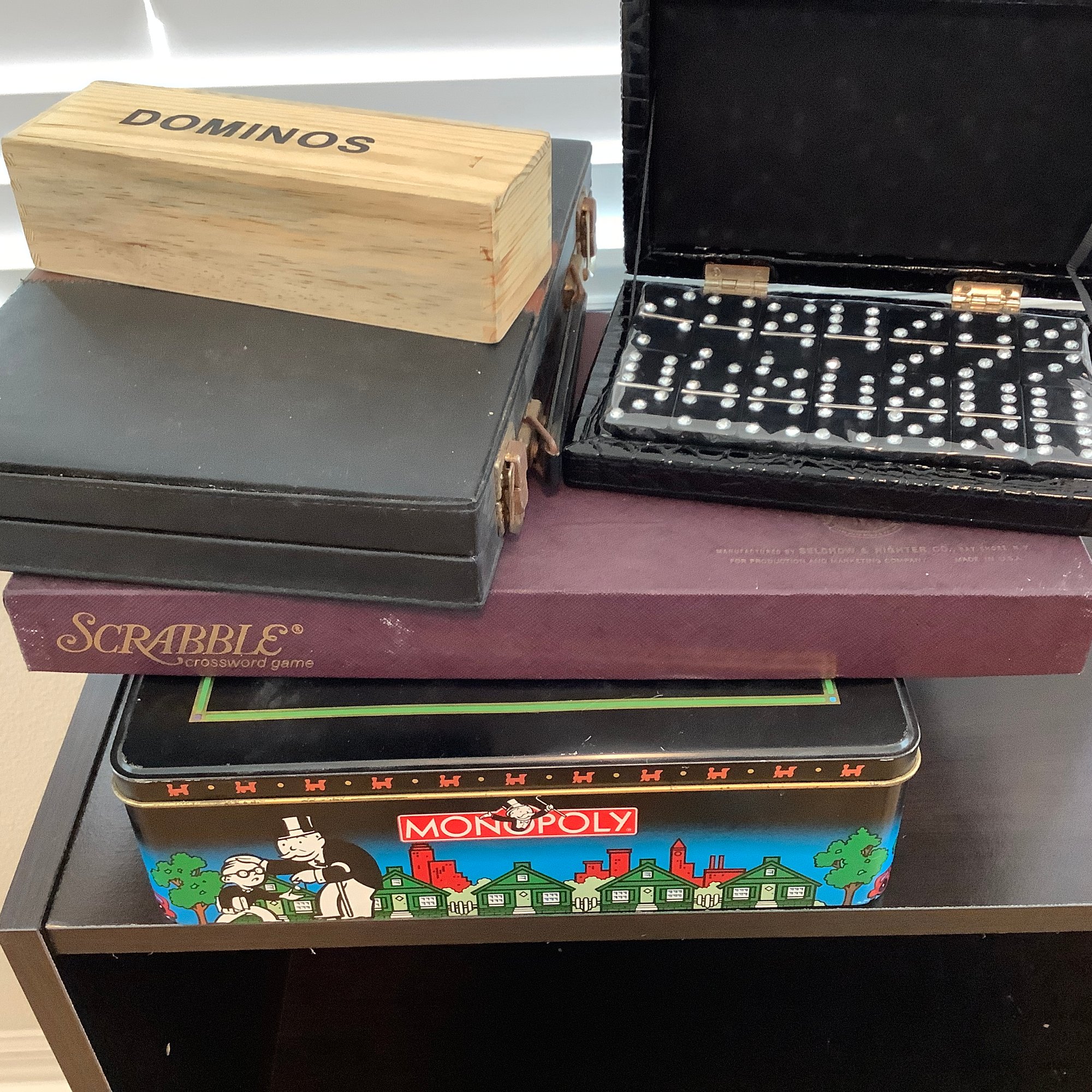 Games! 1953 Scrabble, Vintage Backgammon, New Dominos With Rhinestone ...