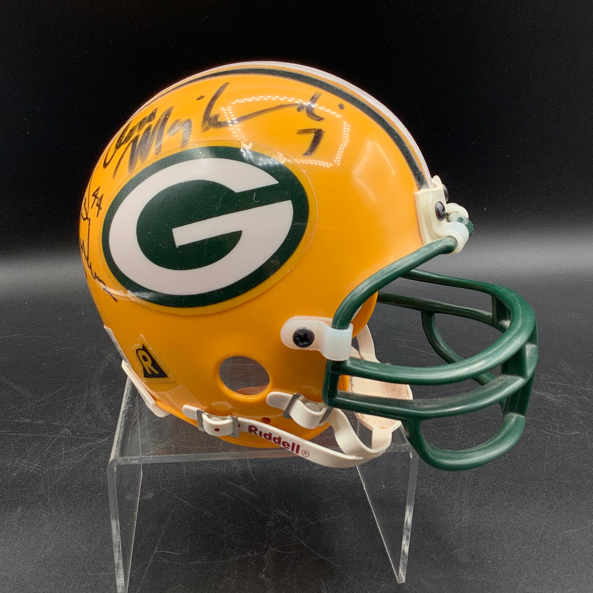 Green Bay Packers Mini Helmet, Signed By Fuzzy Thurston, Donny Anderson ...