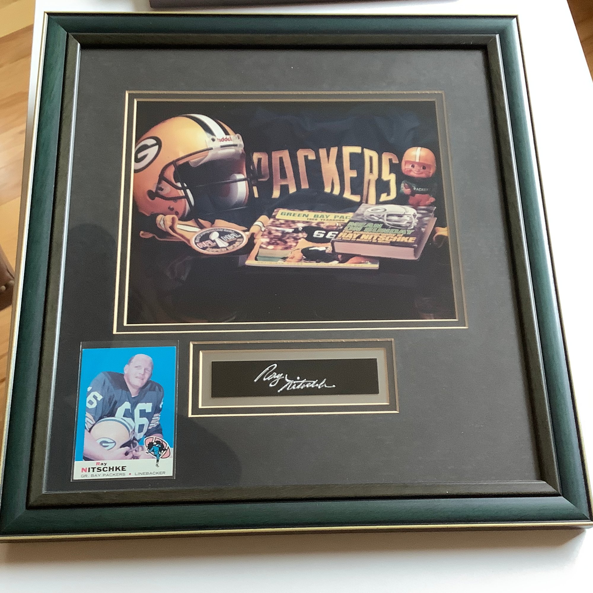 Green Bay Packers Ray Nitschke Card And Engraved Autograph And Cover ...