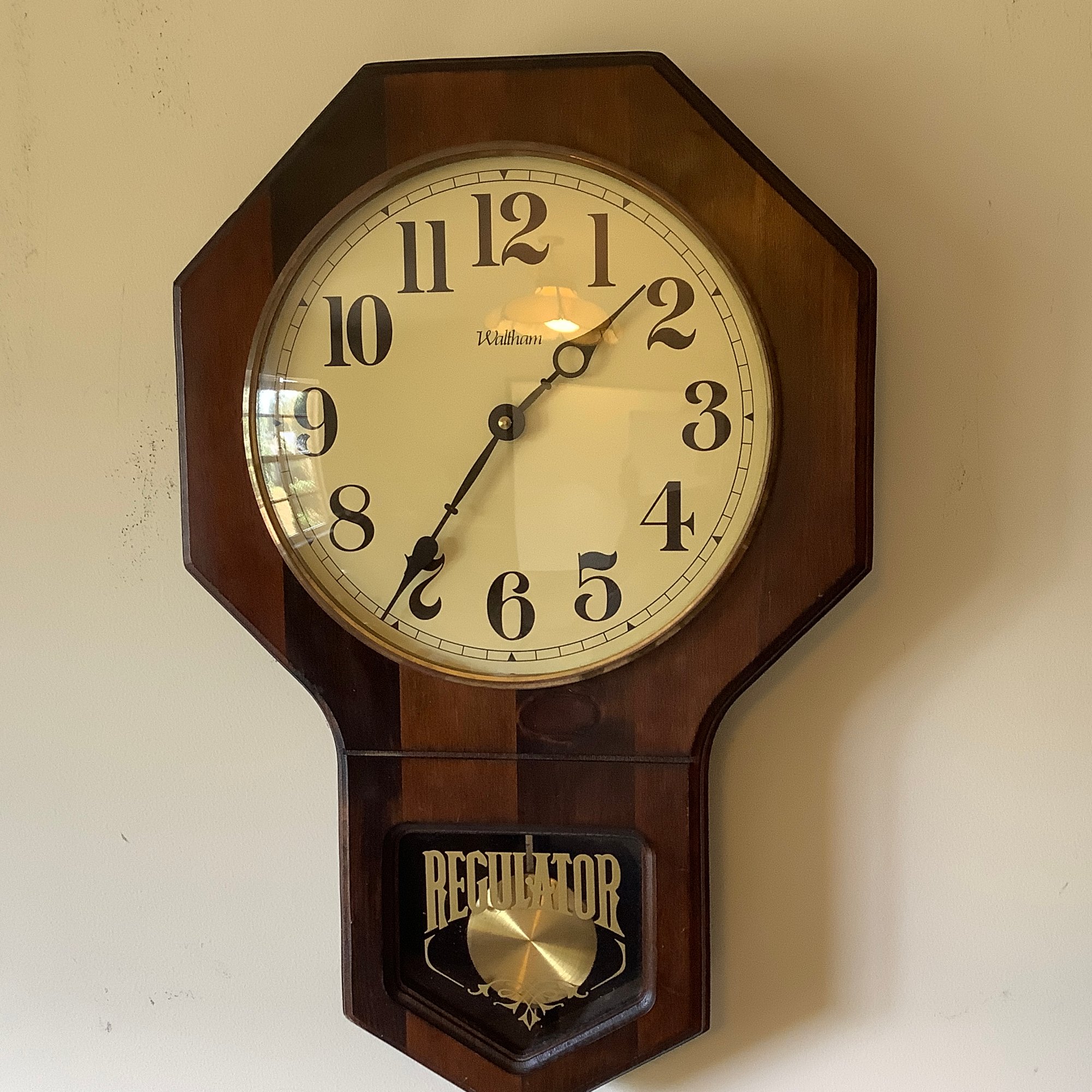 Waltham Regulator Wall Hanging Clock #6454 | Auctionninja.com