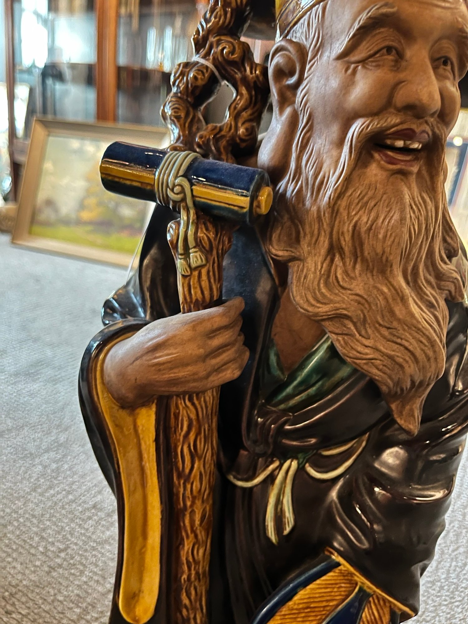 Large Early 20th Century Porcelain Of Chinese Religious Figure, Zhongli ...