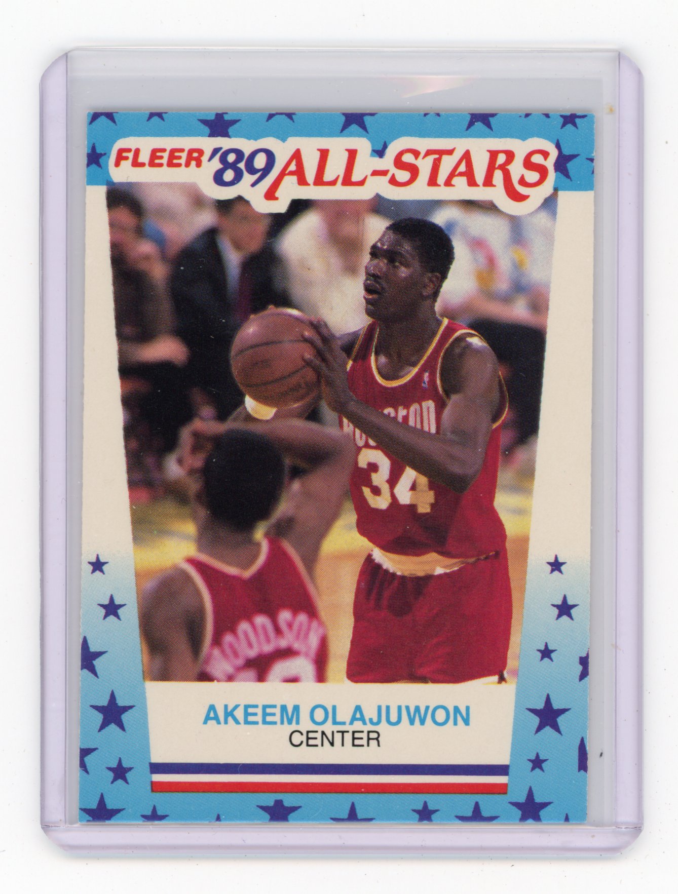 1989 Fleer All Stars Akeem Olajuwon Basketball Card Sticker #2812 ...