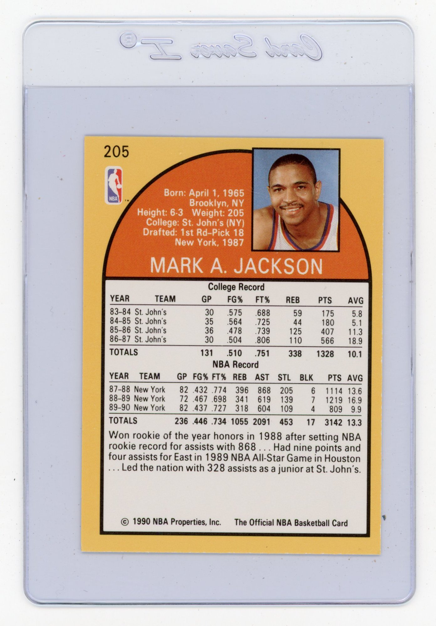 1990 NBA Hoops Mark Jackson Basketball Card Menendez Brothers In Photo ...