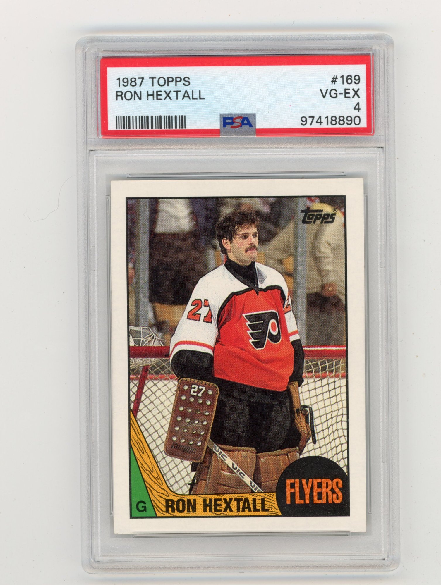 1987 Topps Ron Hextall Hockey Rookie Card Graded PSA #8702 ...