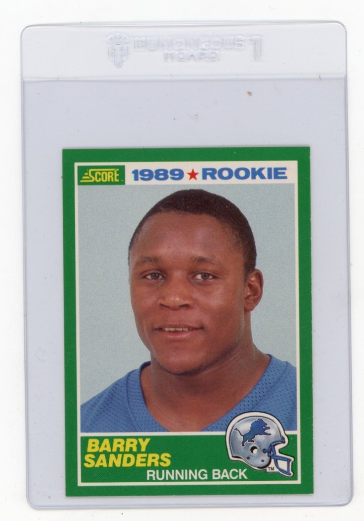 Barry Sanders Rookie Card 1989 Score Football Card #45581 ...